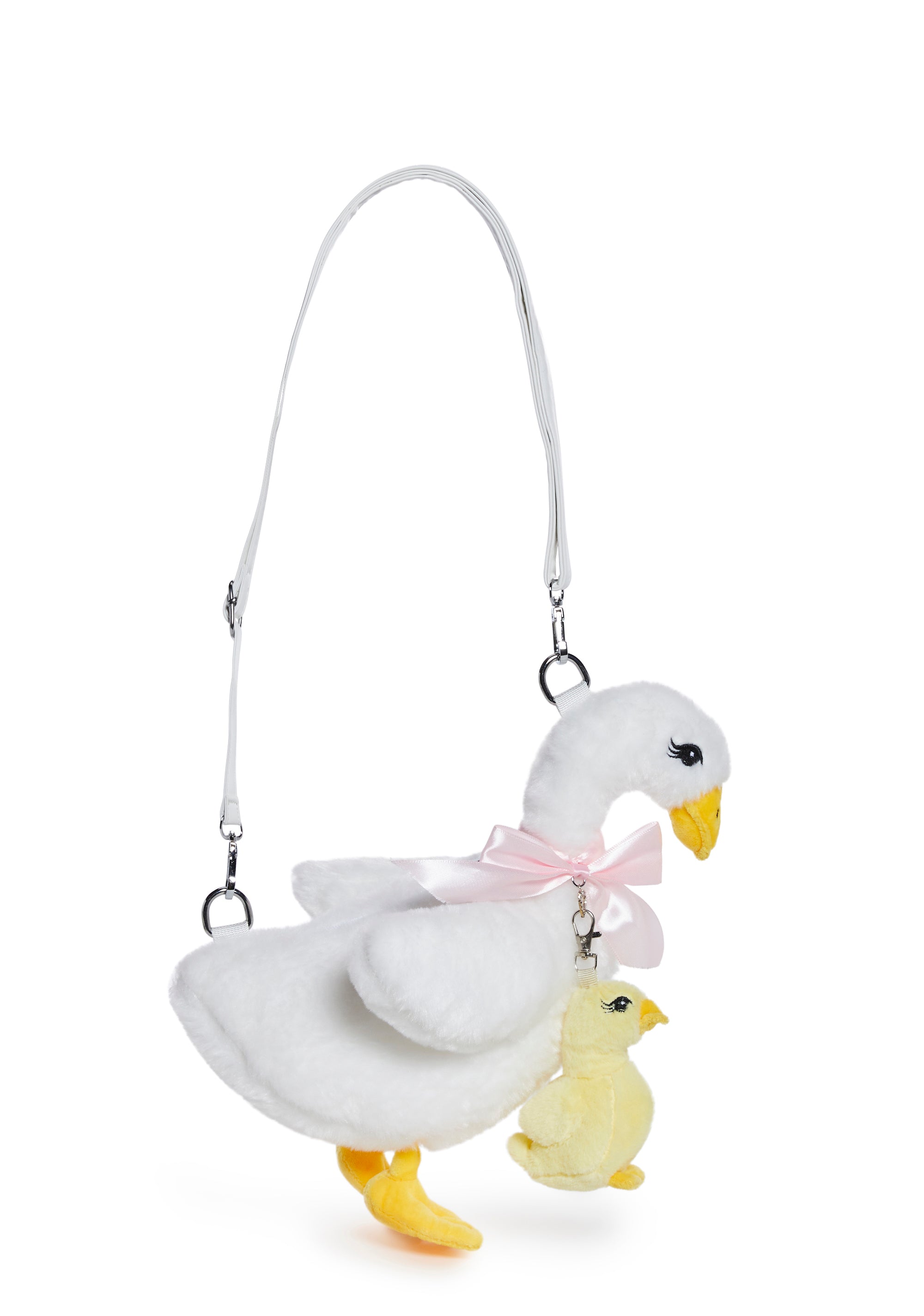 Sugar Thrillz Plush Faux Fur Goose Gosling Shoulder Bag - White – Dolls ...