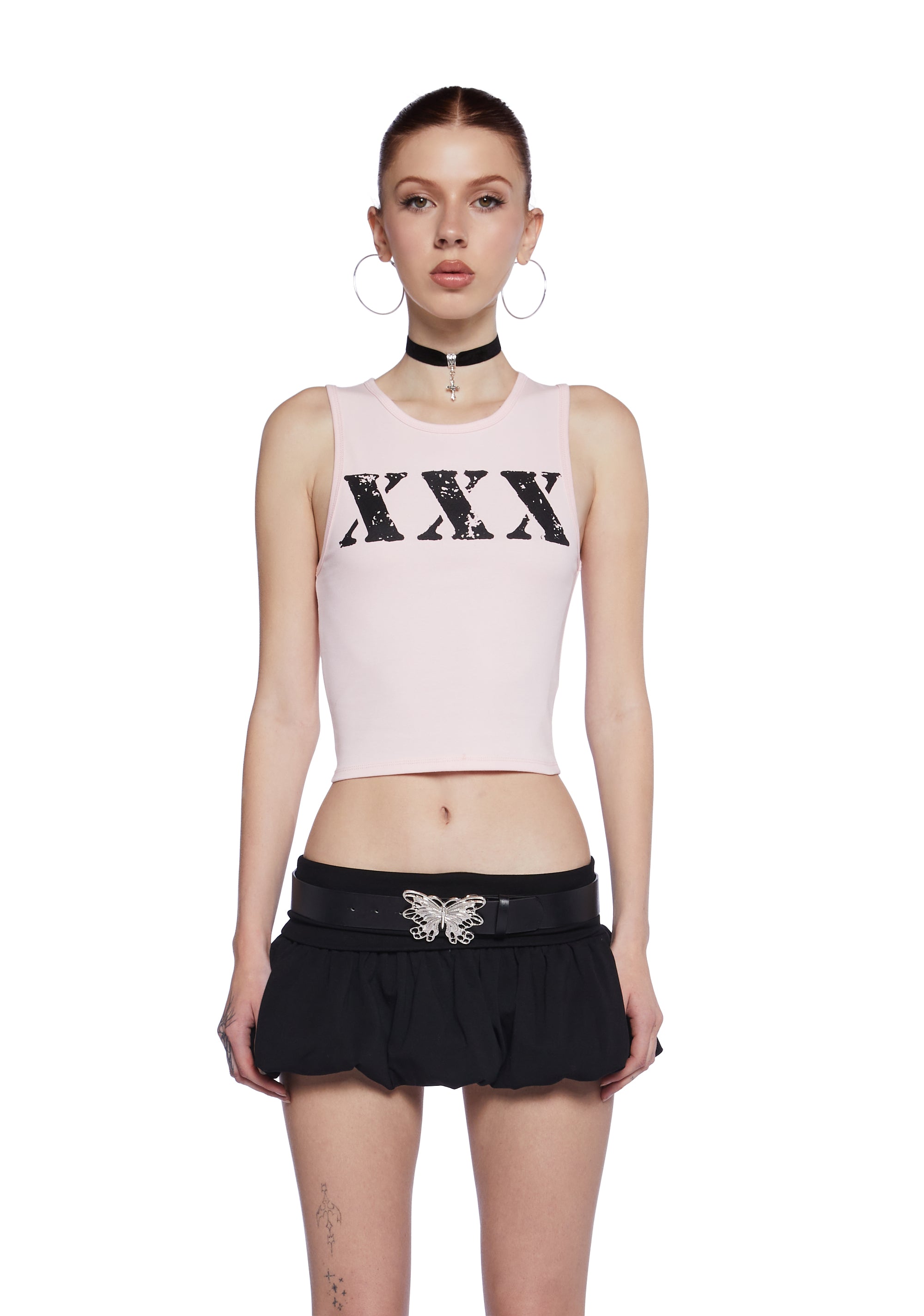 Generation Kiss Graphic XXX Print Tank Top - Light Pink – Dolls Kill
