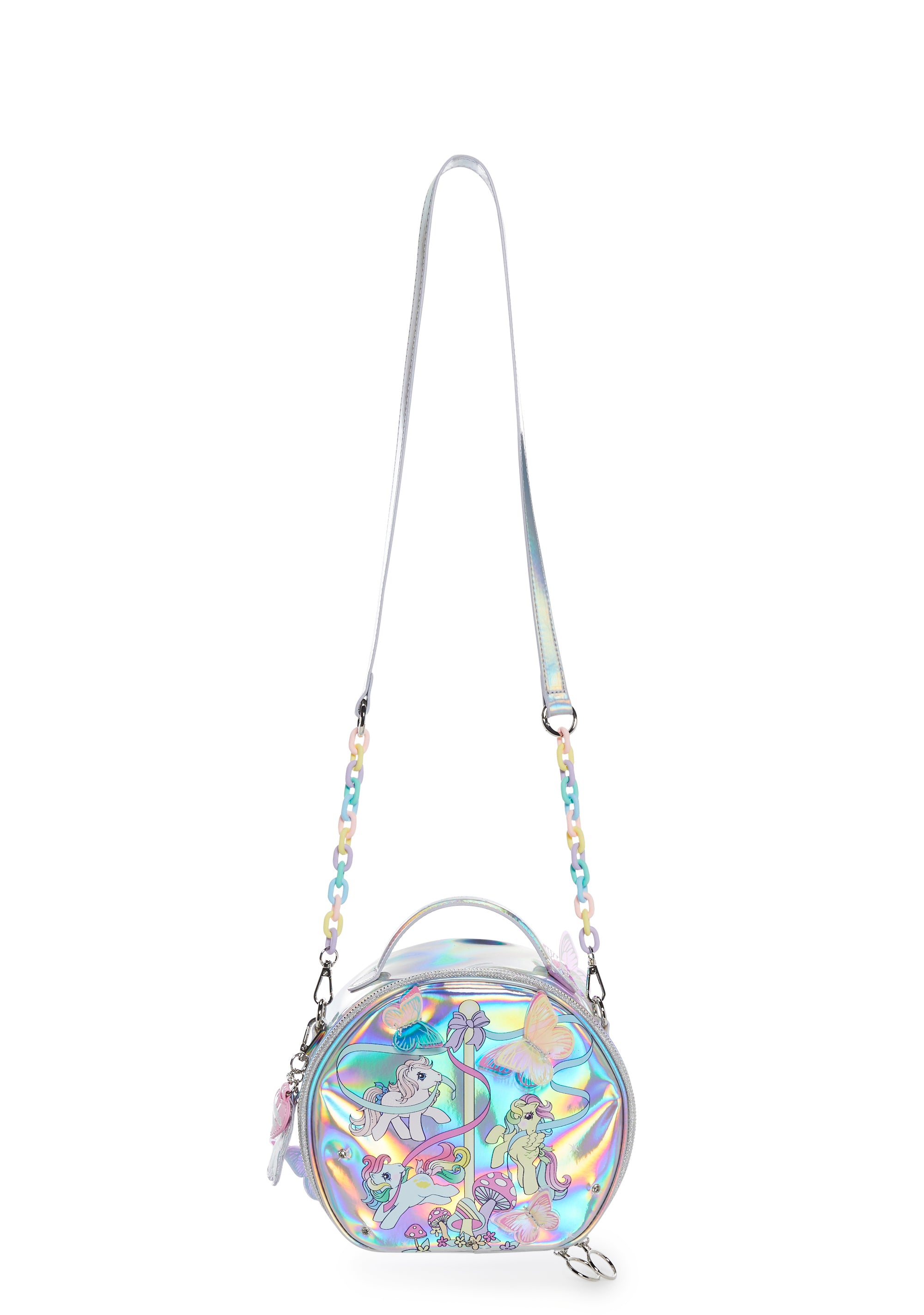 Dolls Kill x My Little Pony Holographic Vanity Case With Butterflies ...