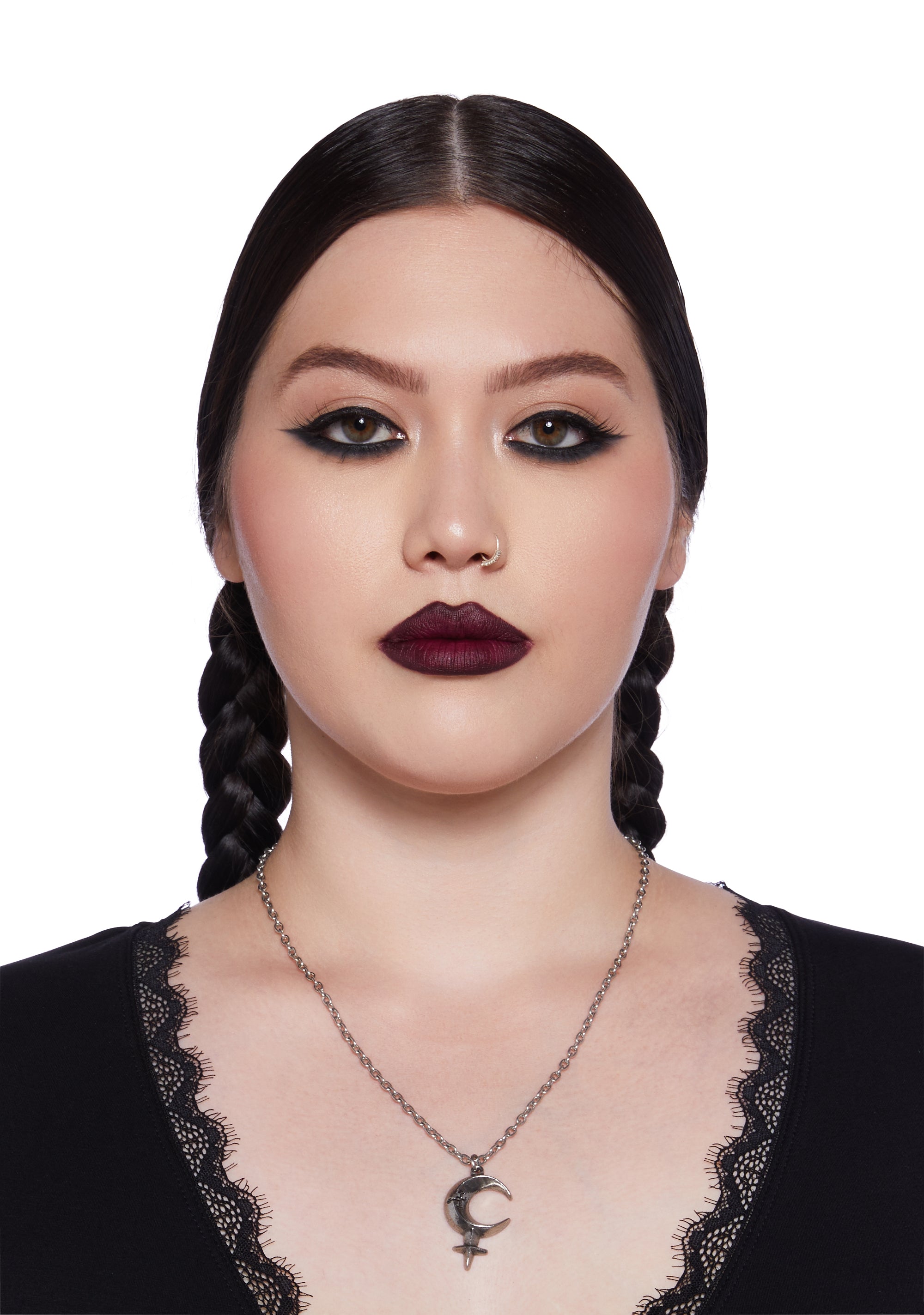 Alchemy England Lillith Crescent Moon Charm Pendant Necklace - Silver ...