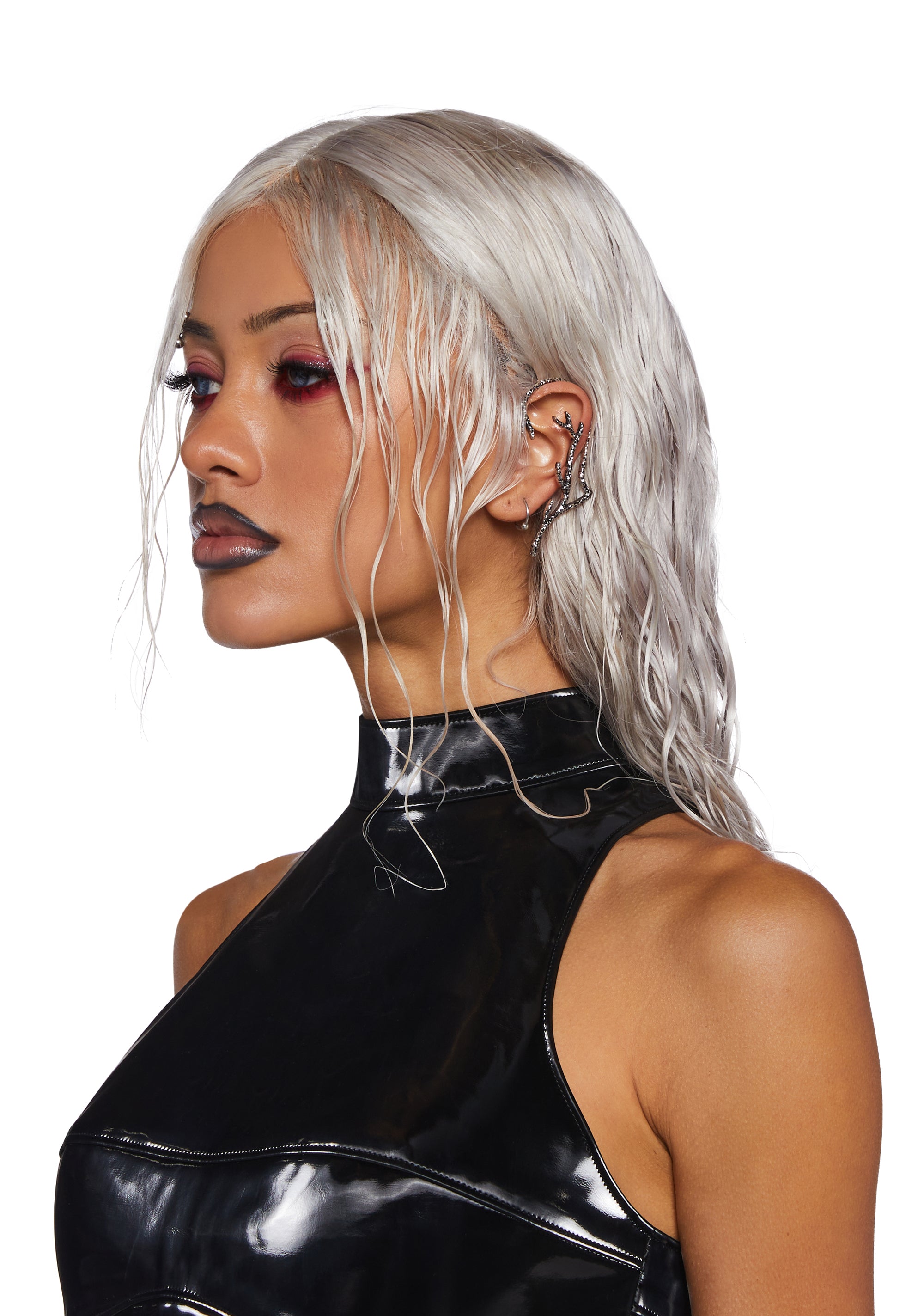 Darker Waves Ear Cuff Metallic Set - Silver – Dolls Kill