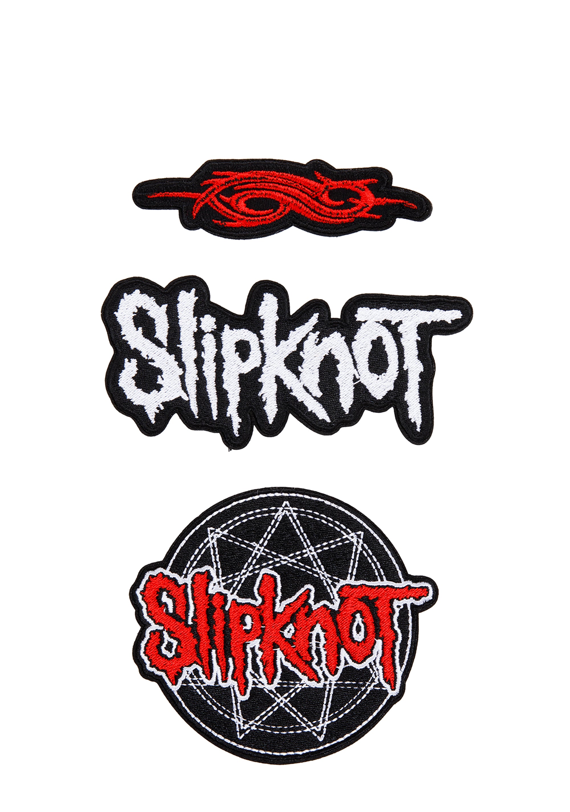 Dolls Kill x Slipknot Embroidered Patch Set - Black