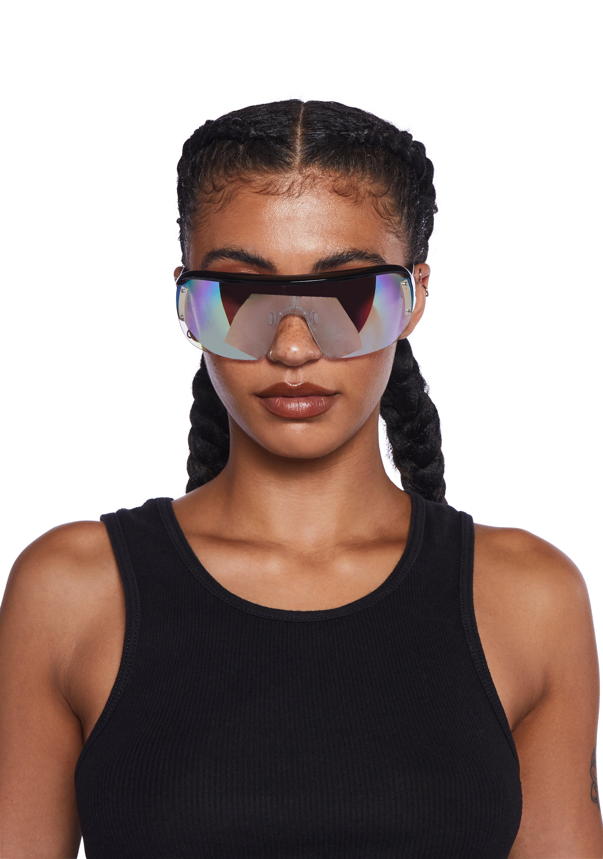 Prism Tinted Shield Sunglasses - Multi – Dolls Kill
