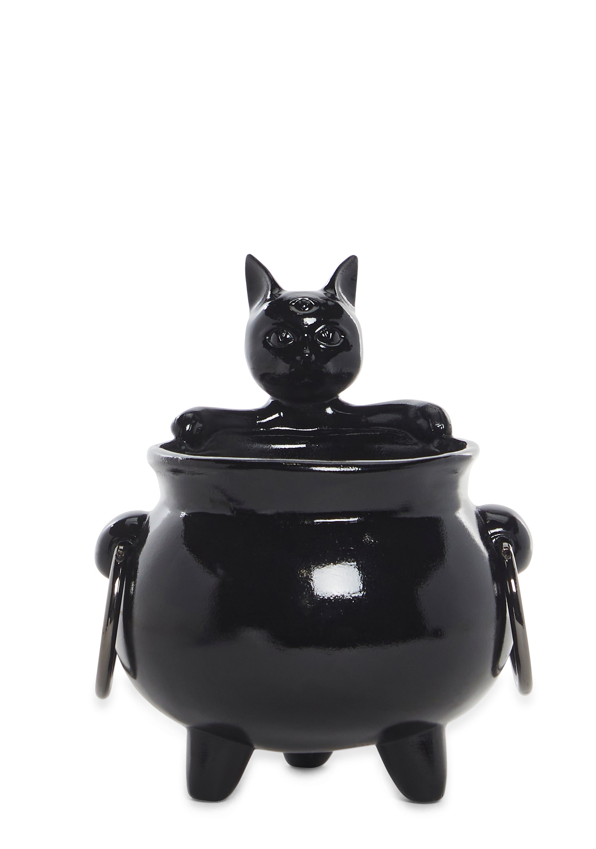 Dolls Home Goth Halloween Cat Witches Cauldron Candy Dish - Black ...