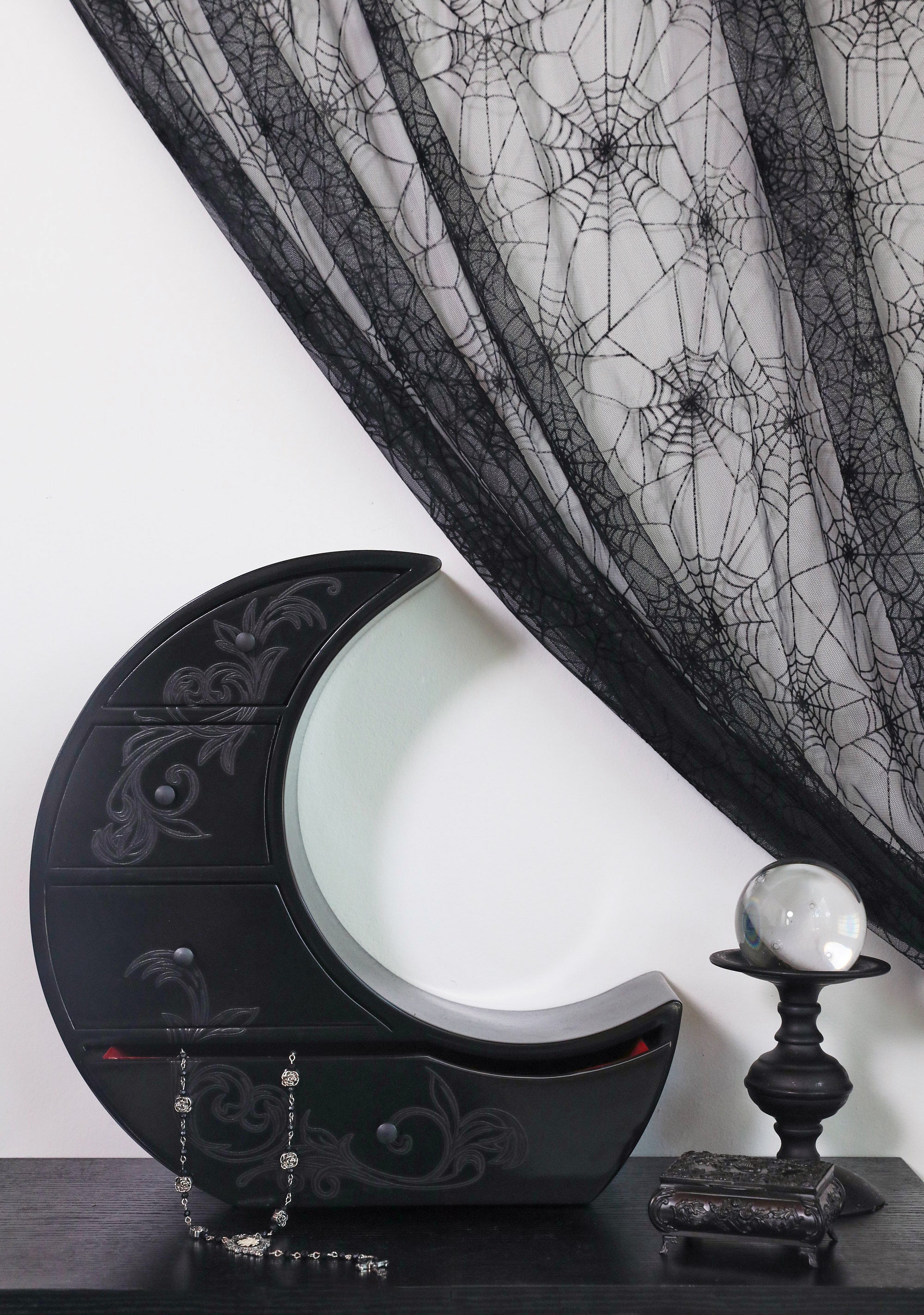 Dolls Home Crescent Moon Table Top With Drawers Whimsygoth Witches ...