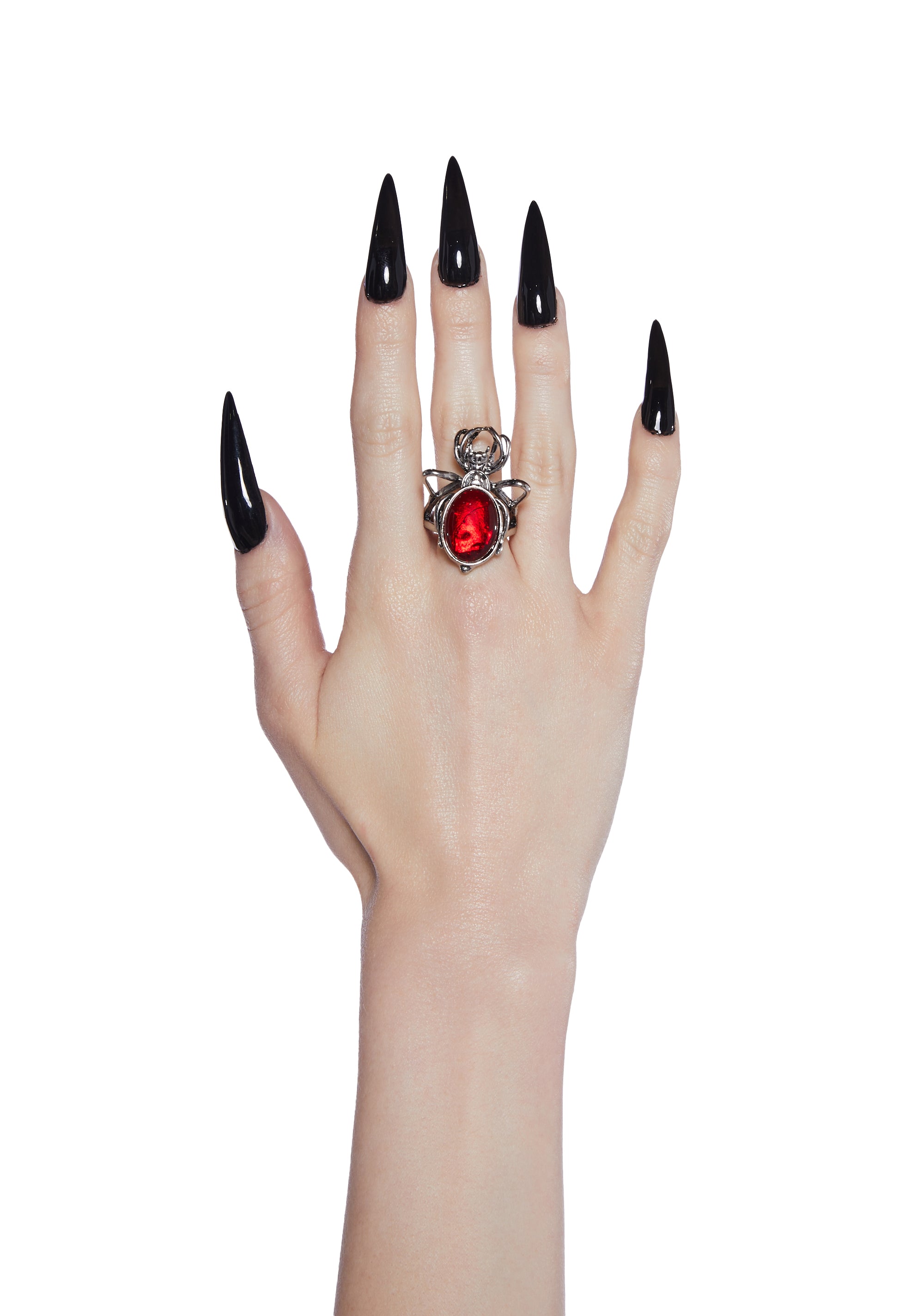 Gemstone Spider Ring Spooky - Silver – Dolls Kill