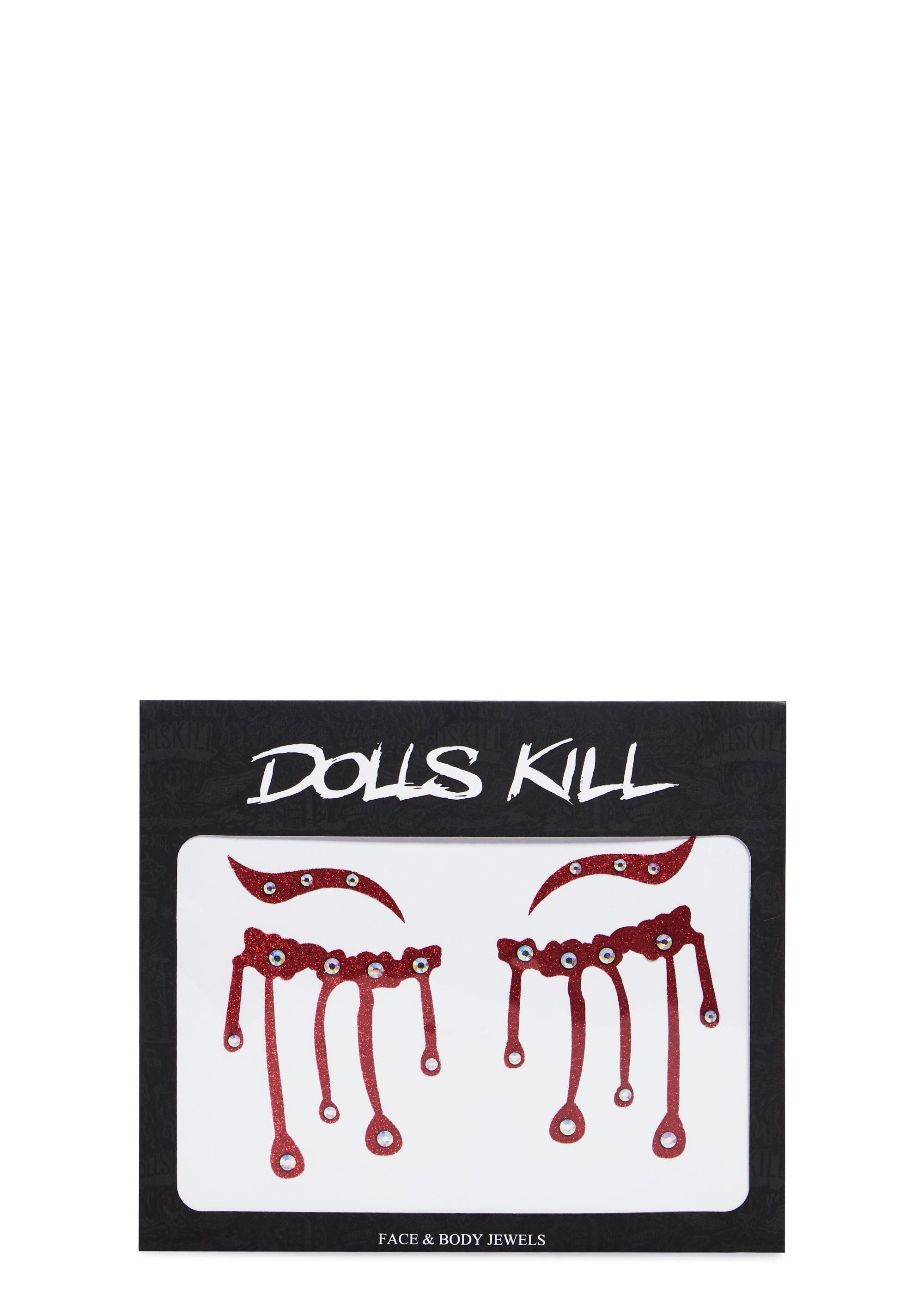 Blood Dripping Tears Rhinestone Gemstone Halloween Costume Face Gems ...