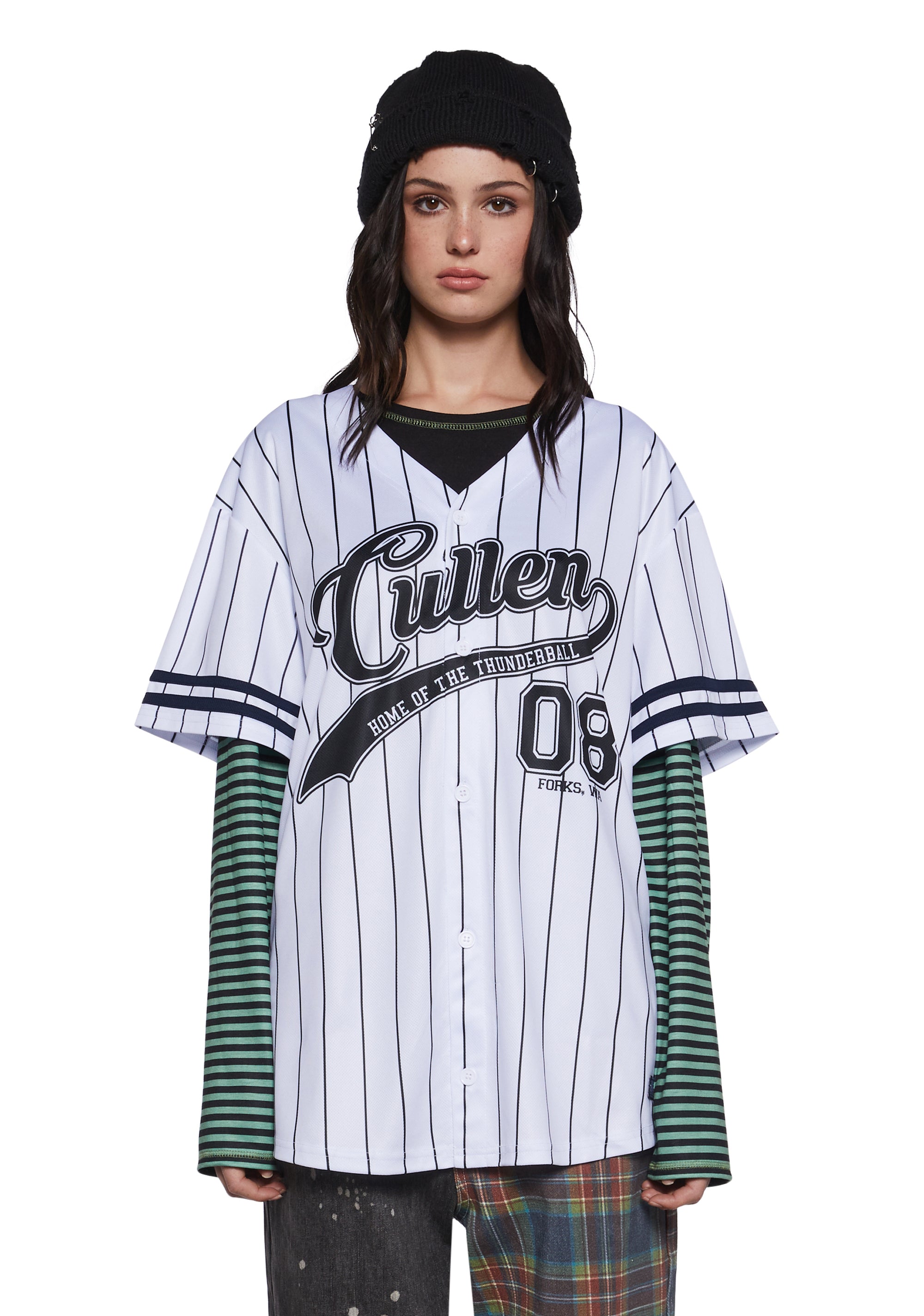 Dolls Kill x Twilight Cullen Edward Bella Thunderball Baseball Jersey ...
