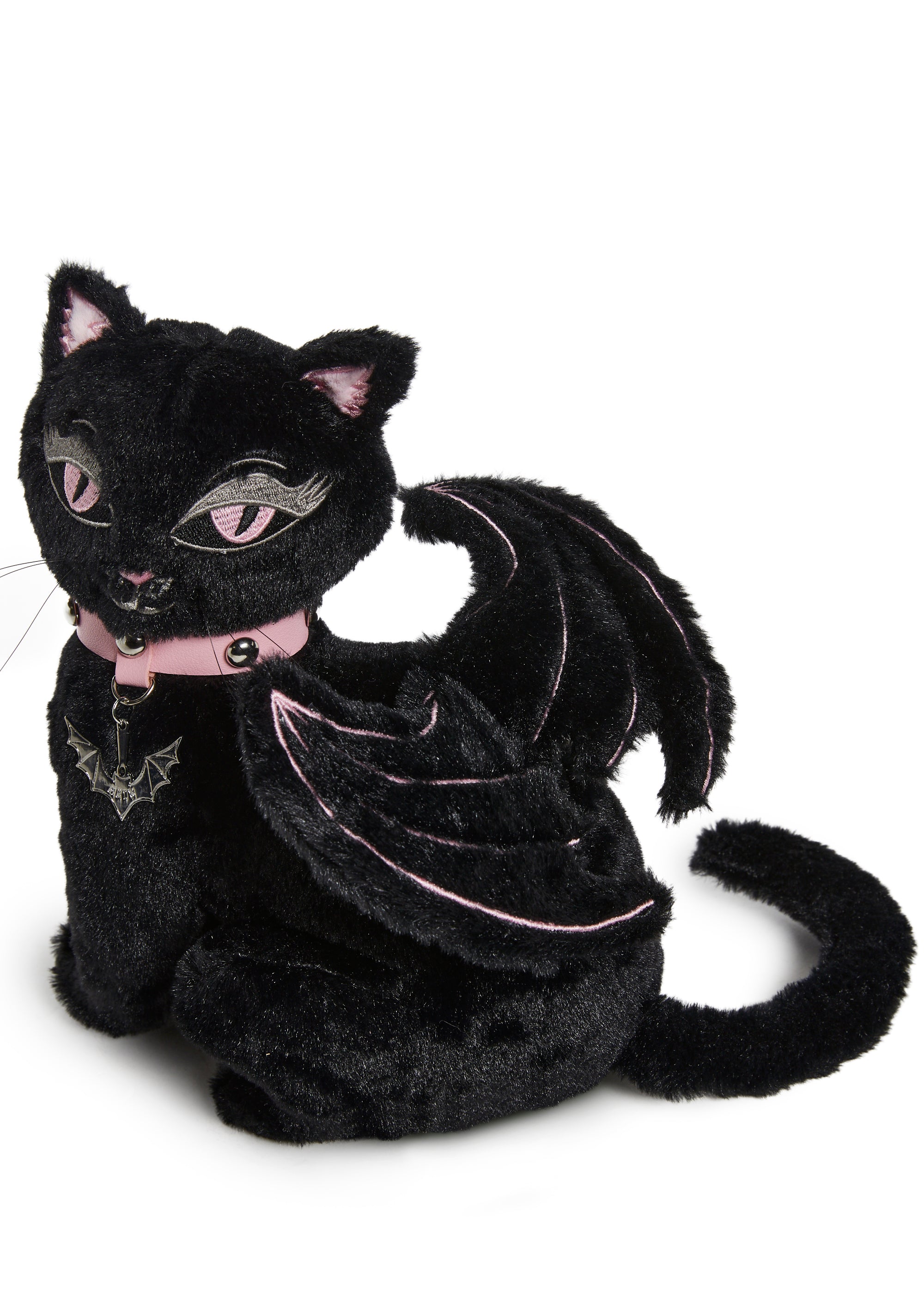 Cat Plushie With Wings Goth Kitten Widow - Black – Dolls Kill