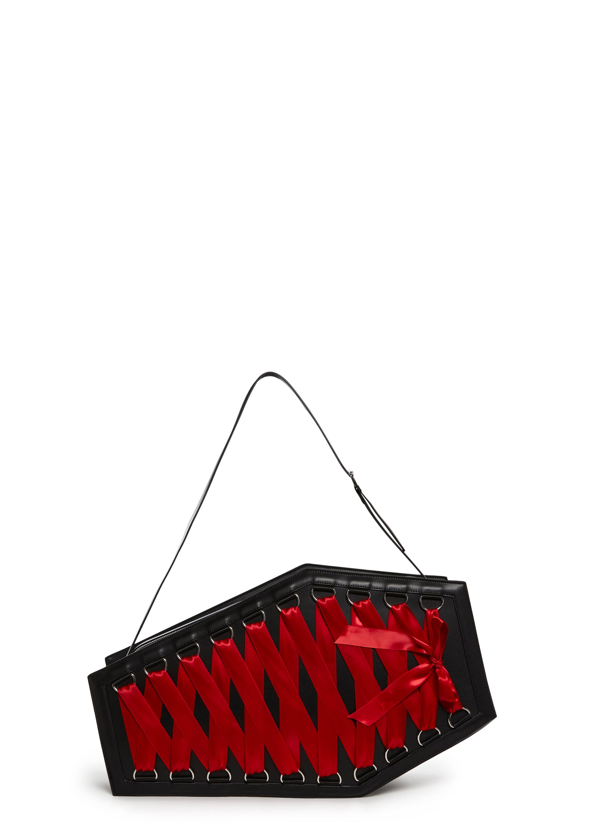 Ribbon Lace-Up Coffin Weekender Bag The Grave Girls - Black – Dolls Kill