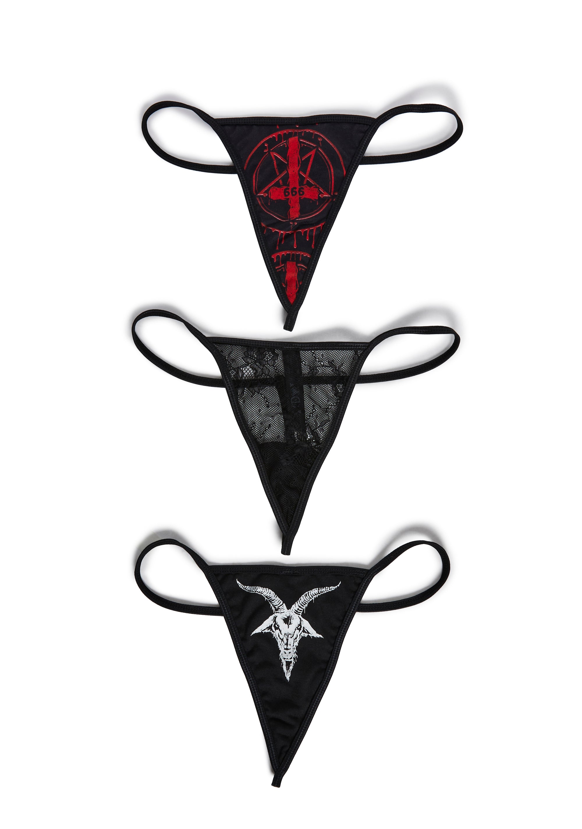 Womens Mesh And Lace Thong Panty Set Widow - Black – Dolls Kill