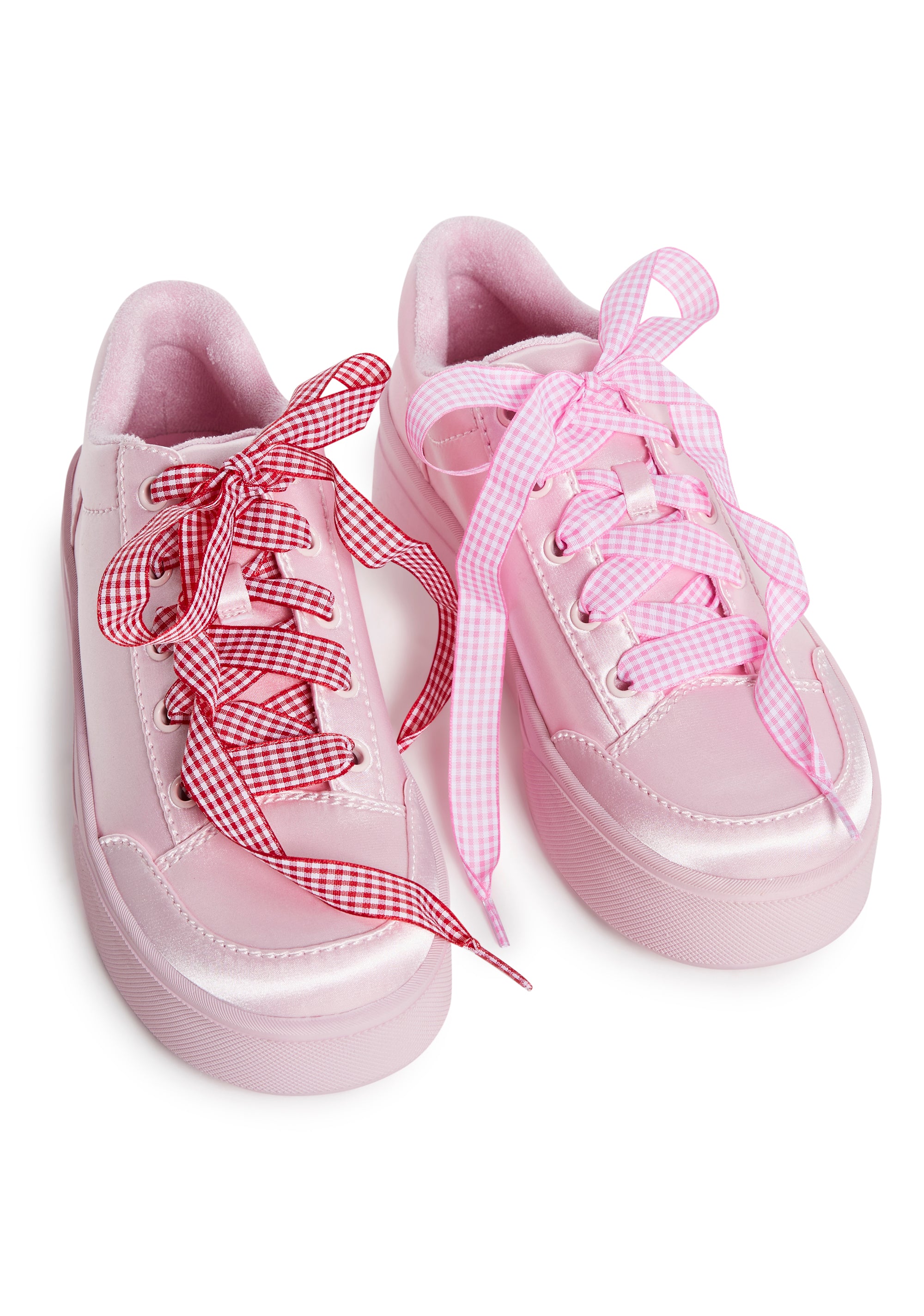 Gingham Organza Shoe Lace Set - Multi – Dolls Kill