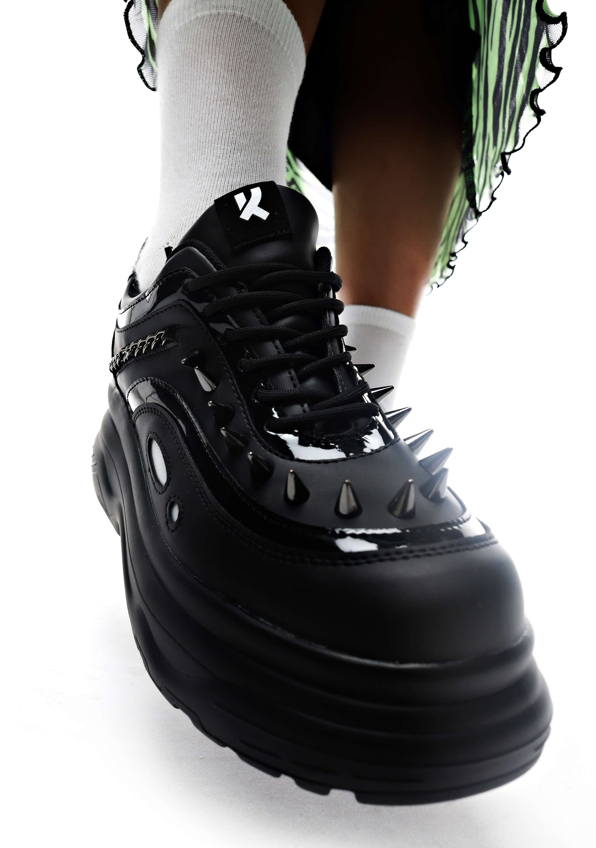 black platform plimsolls