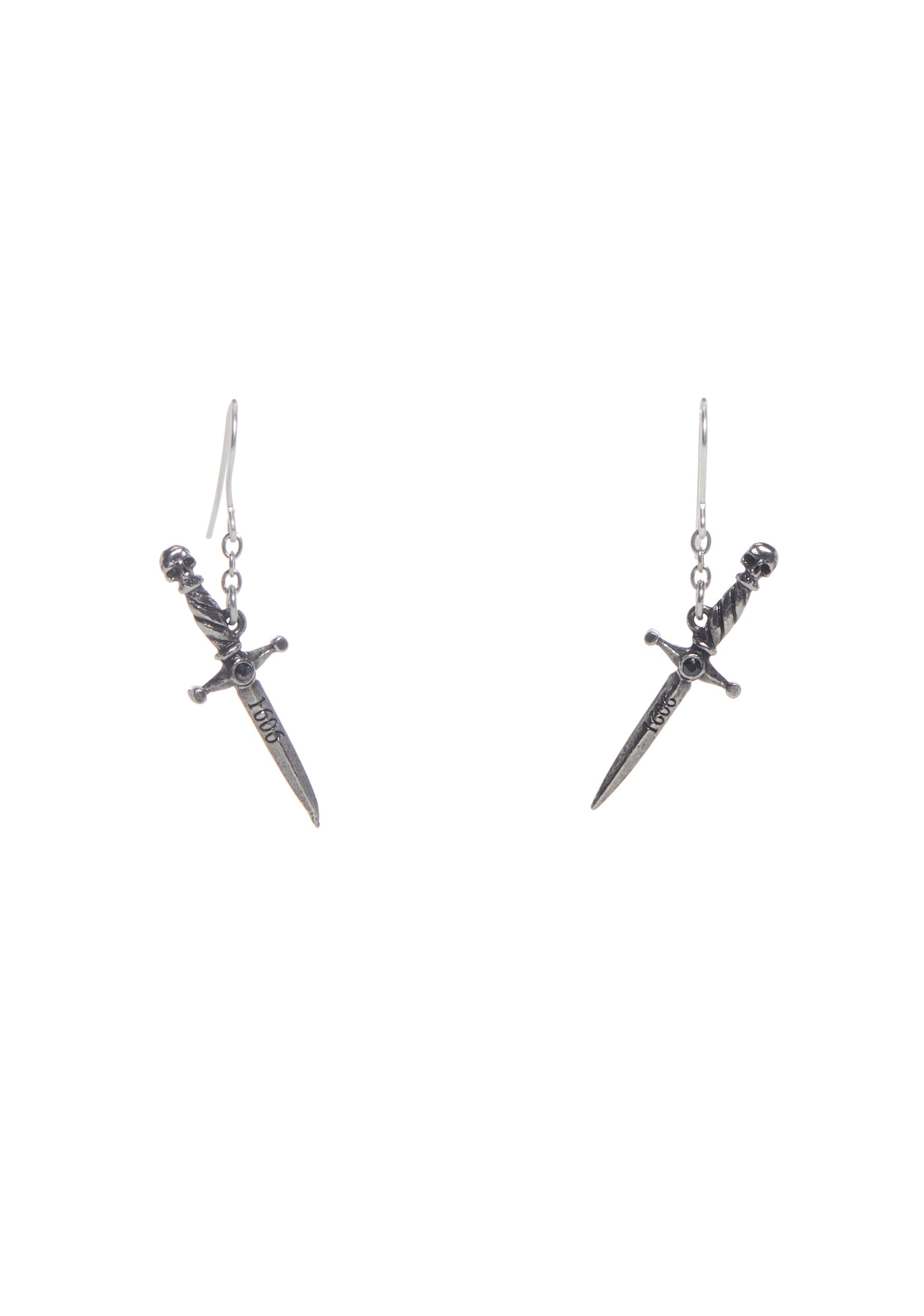 Silver Pewter Dagger Earrings – Dolls Kill