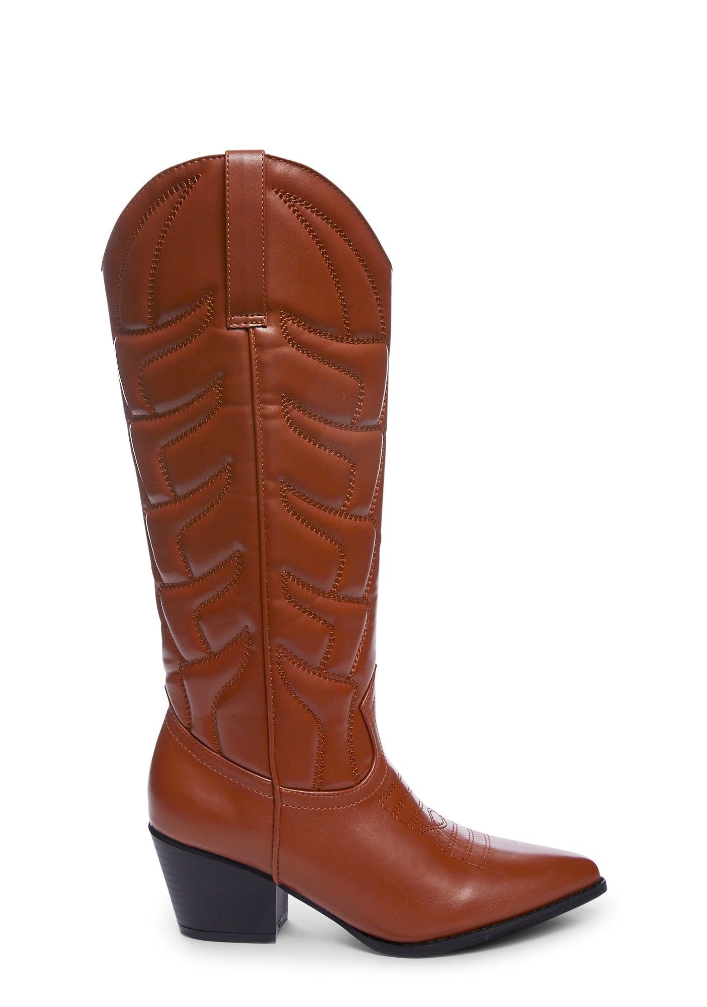 Lemon Drop by PrivilegedEmbroidered Cowboy Boots - Cognac – Dolls Kill