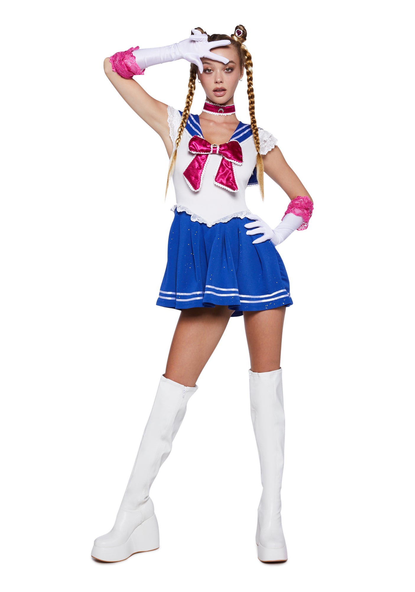 Sexy Sailor Moon Costume Set Whiteblue Dolls Kill