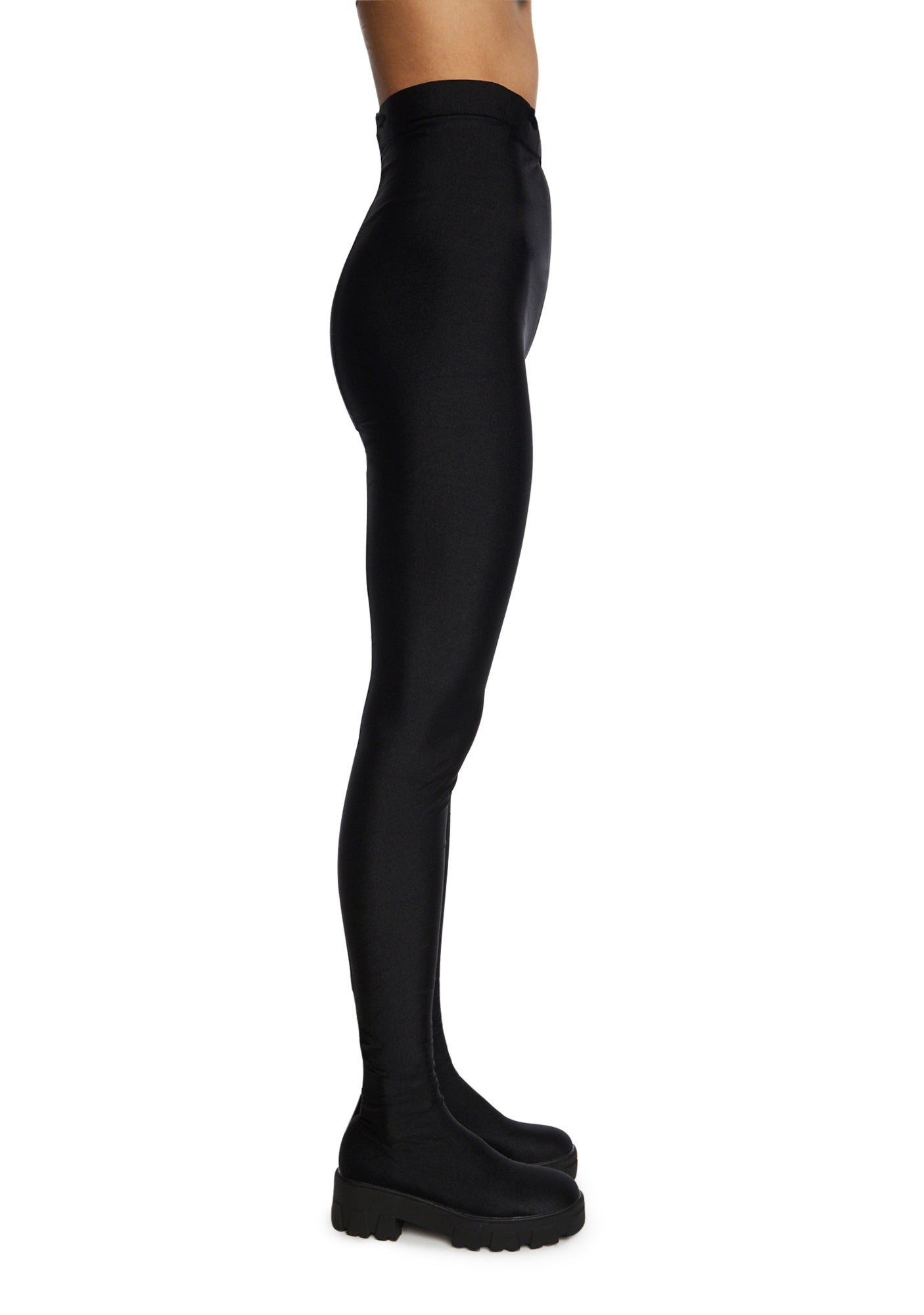 AZALEA WANG Flatform Pant Boots - Black – Dolls Kill