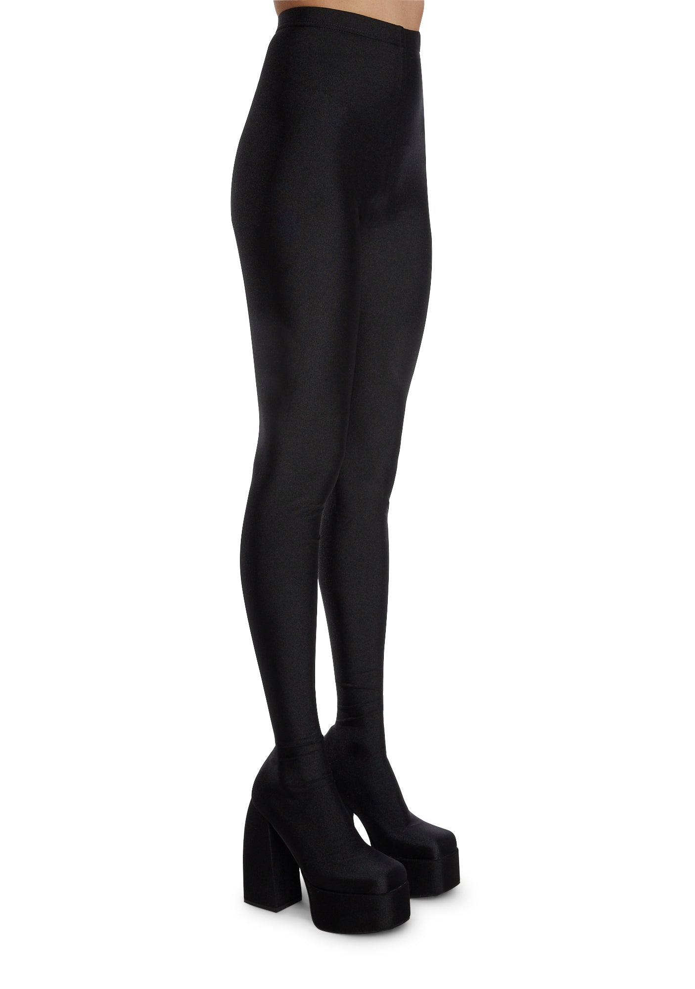 AZALEA WANG Platform Heeled Pant Boots - Black – Dolls Kill