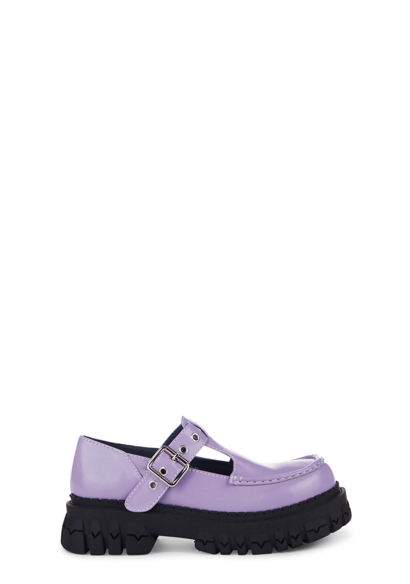 dELiA*s by Dolls Kill Vegan Leather Stitched Platform Oxfords - Purple