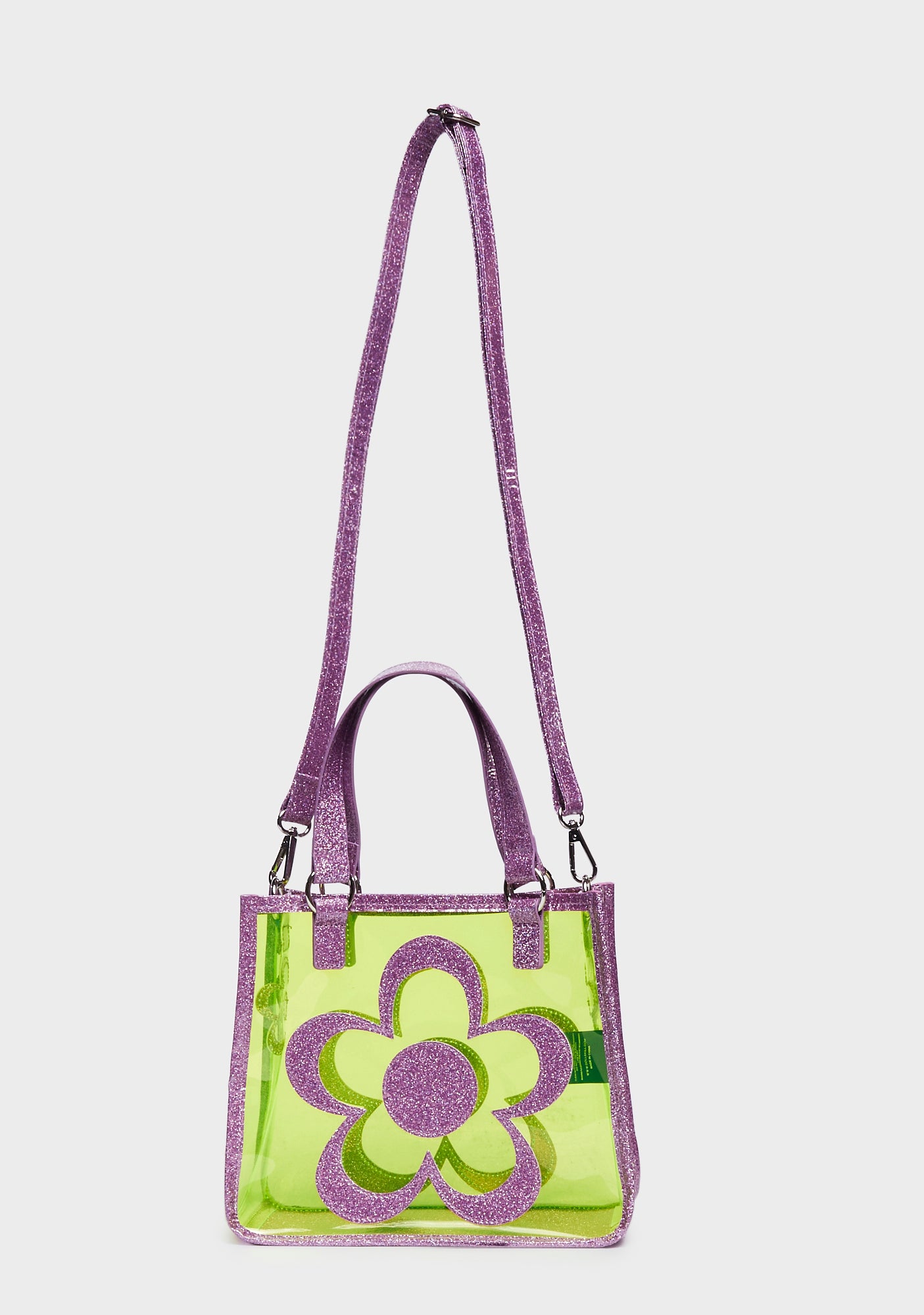 Delia's PVC Glitter Daisy Tote Bag - Green – Dolls Kill