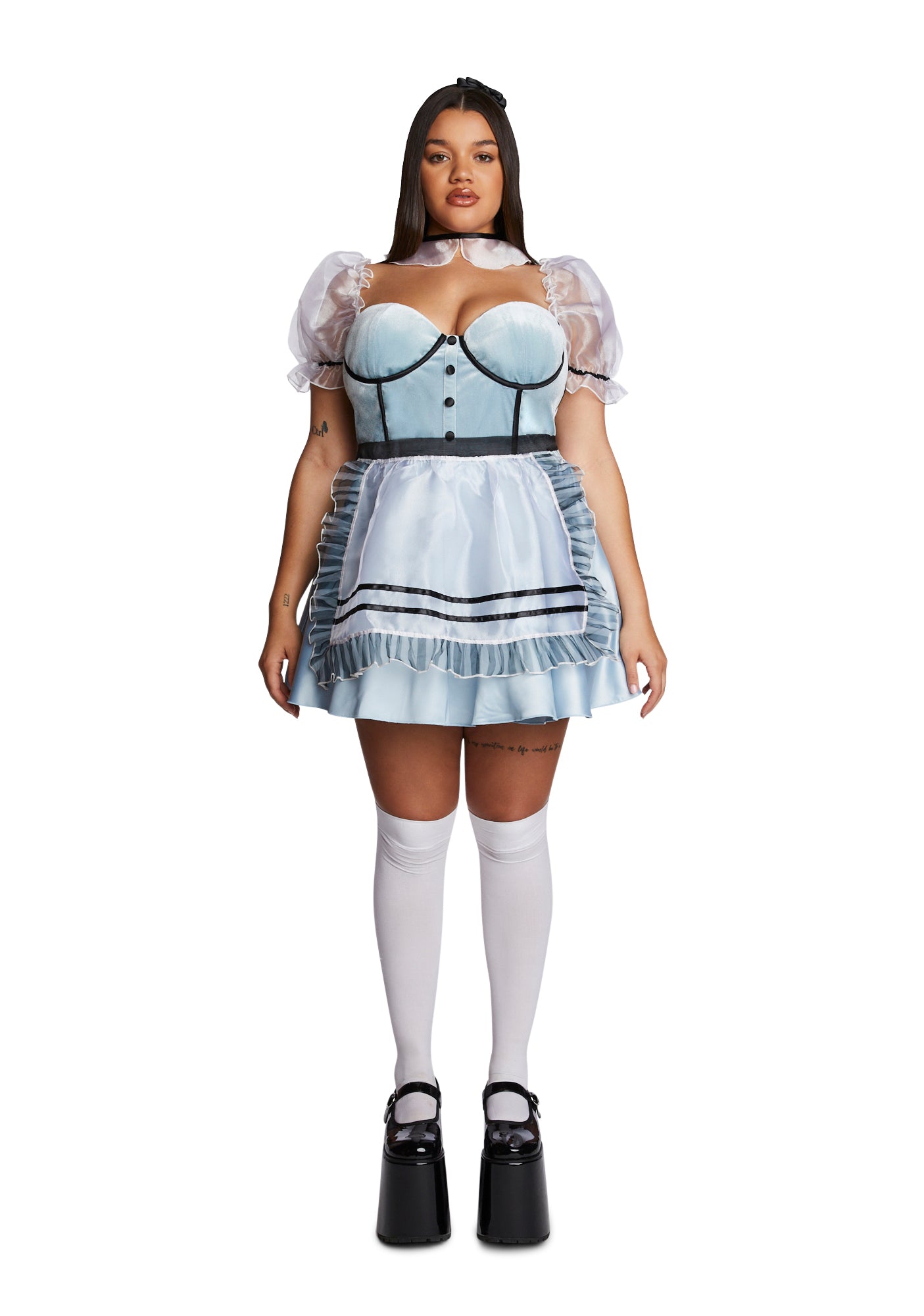 Wonderland Alice Sexy Womens Halloween Costume Plus Size Costume Set ...
