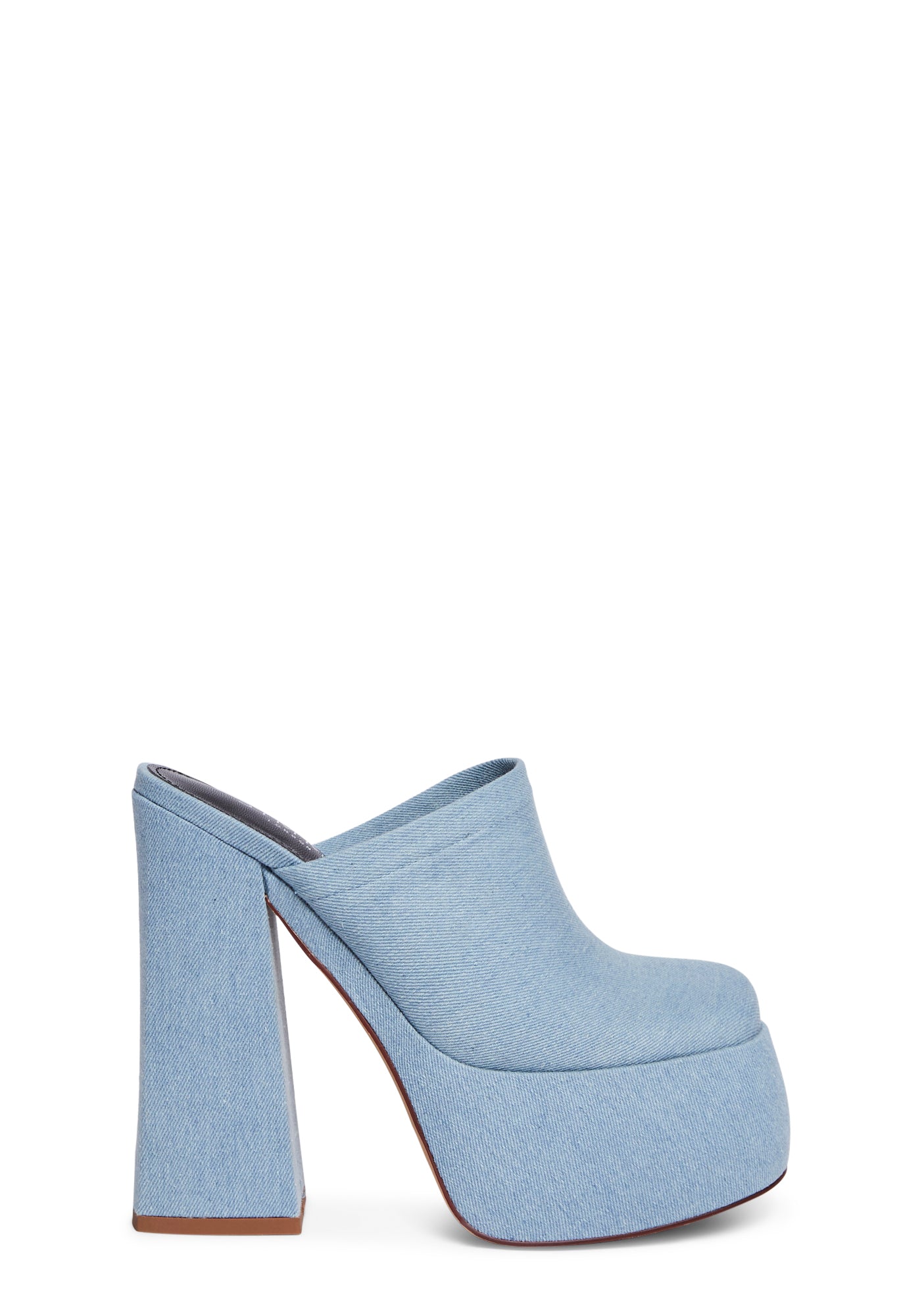 SIMMI Denim Platform Mules - Blue – Dolls Kill
