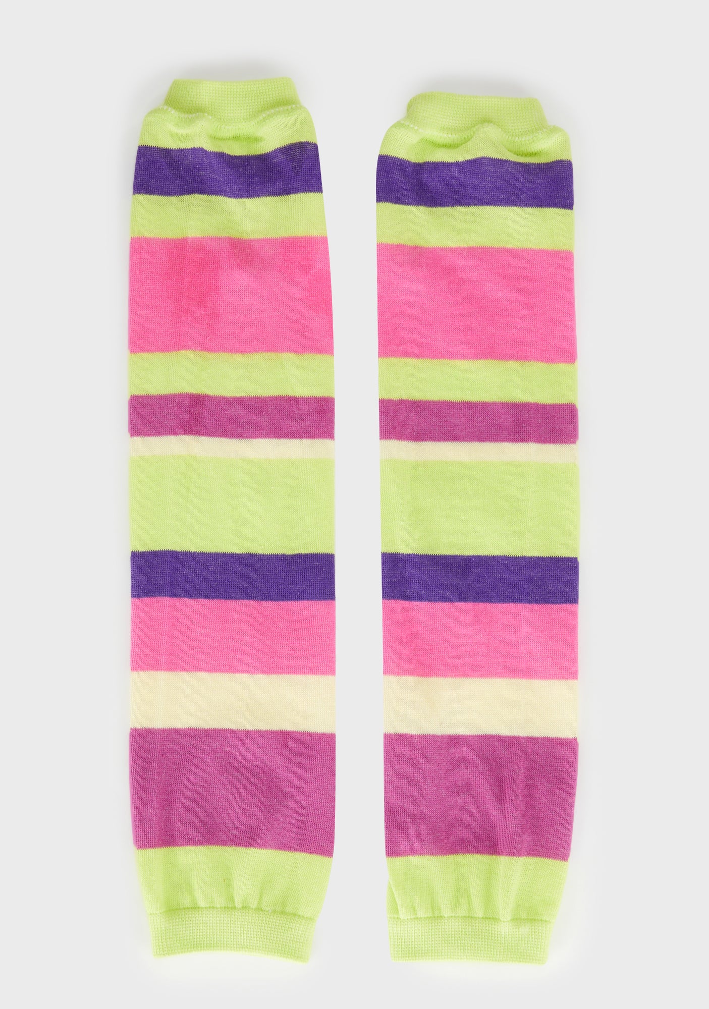 Striped Arm Warmers - Multi – Dolls Kill