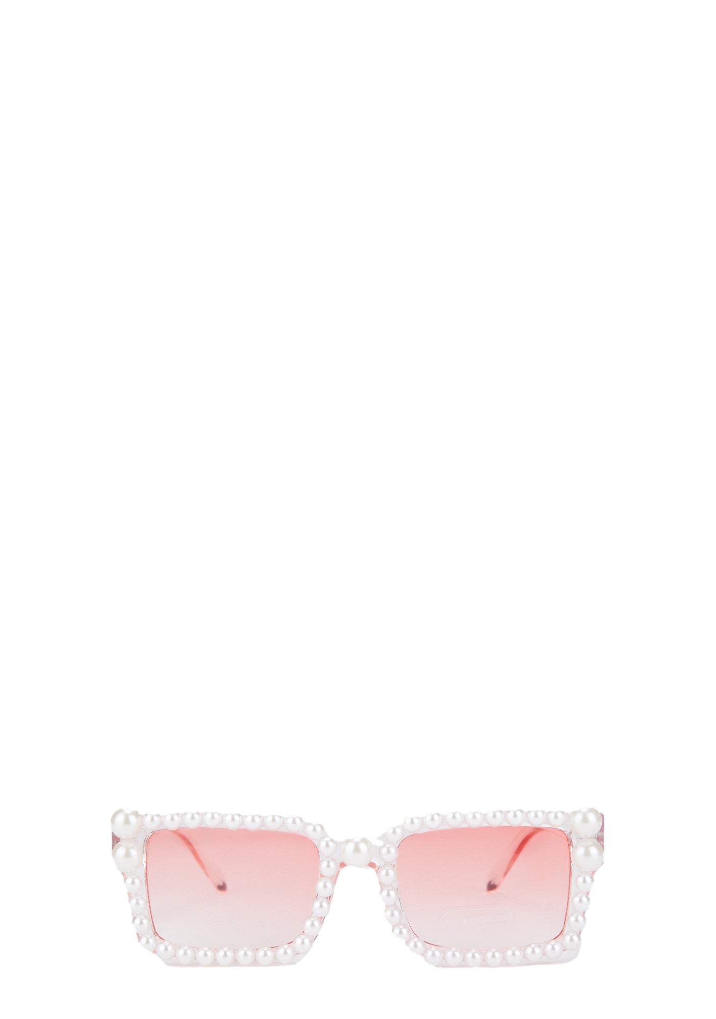 Tinted Pearl Trim Sunglasses - Pink – Dolls Kill
