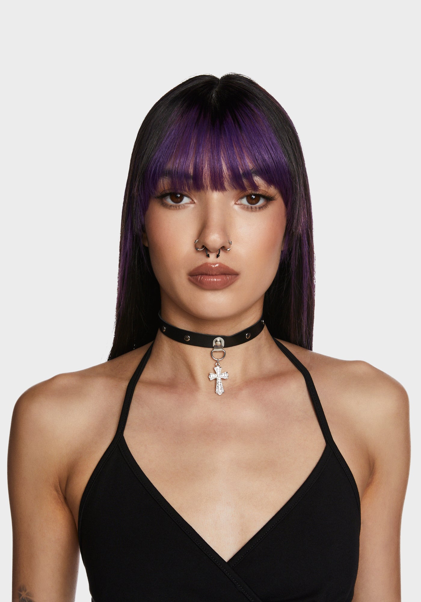 Closed Hands Cross Choker – Dolls Kill Closed Hands Cross Choker – Dolls Kill