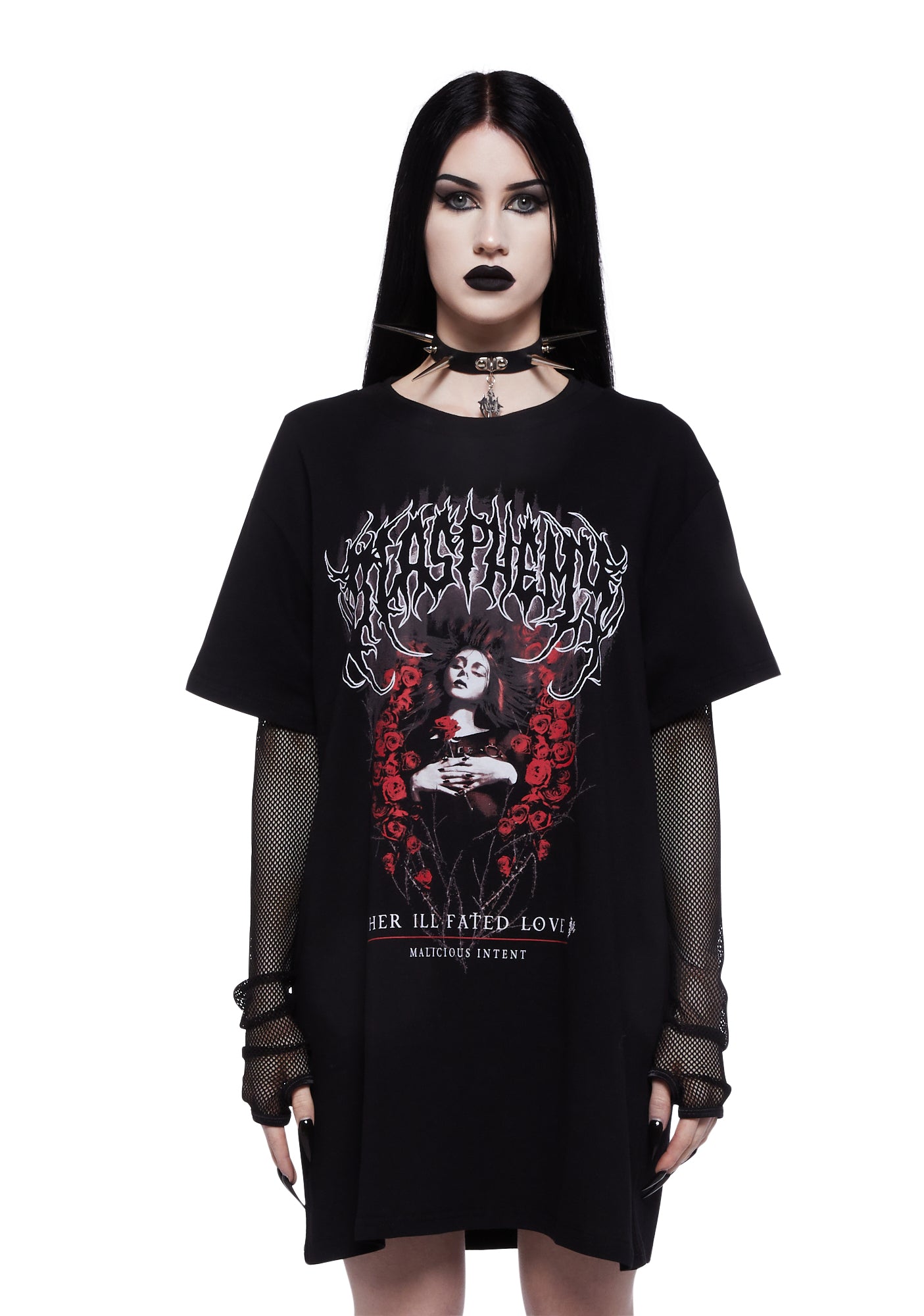 Widow Oversized Washed Graphic Tee - Black – Dolls Kill