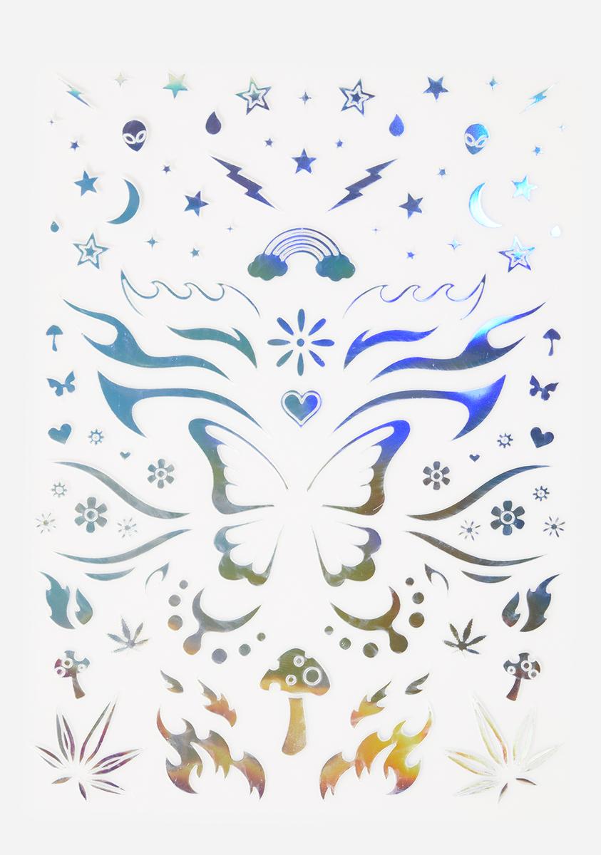 Lunautics Holographic Face Decal Mix Pack – Dolls Kill