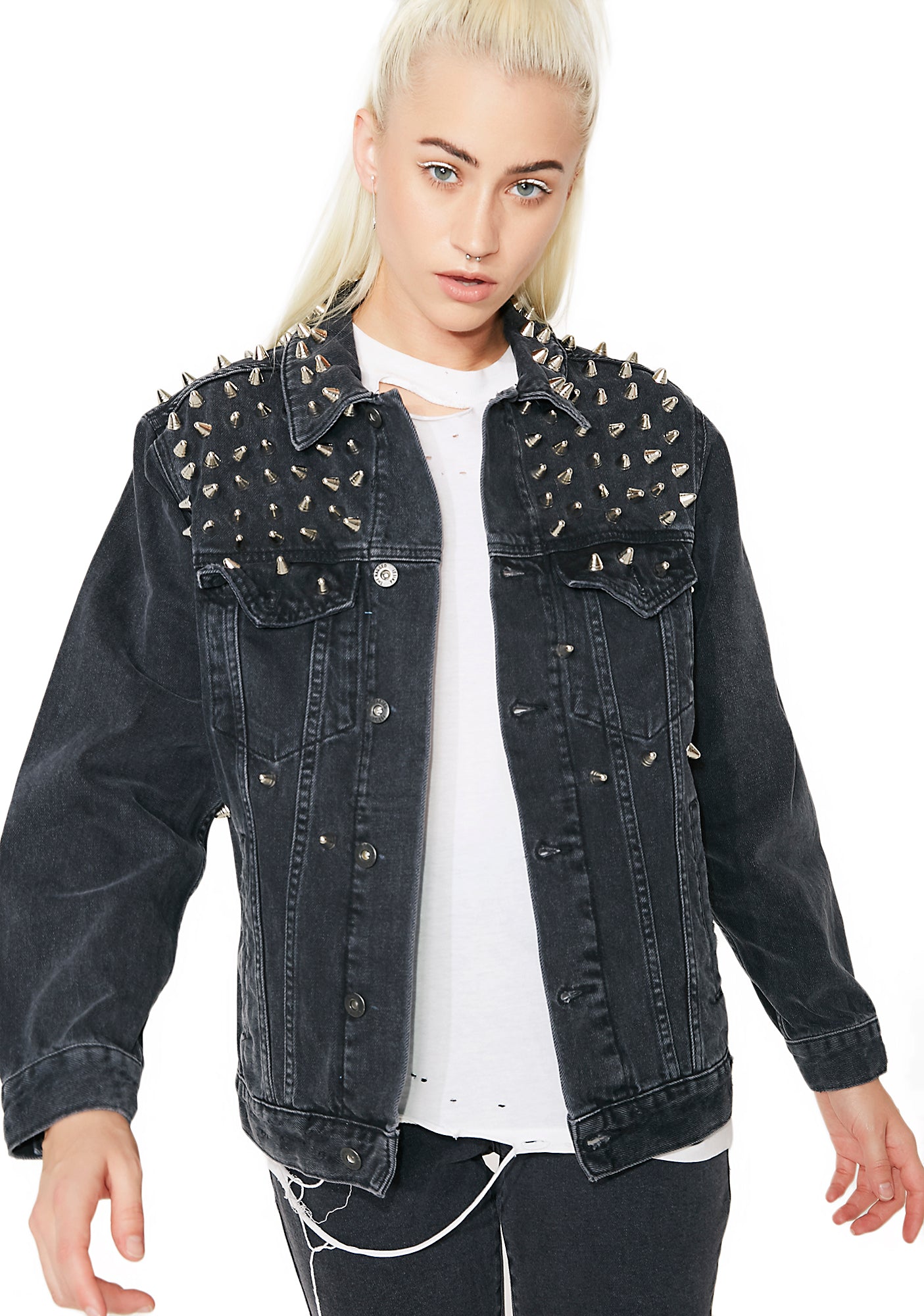 Amplify Denim Jacket – Dolls Kill