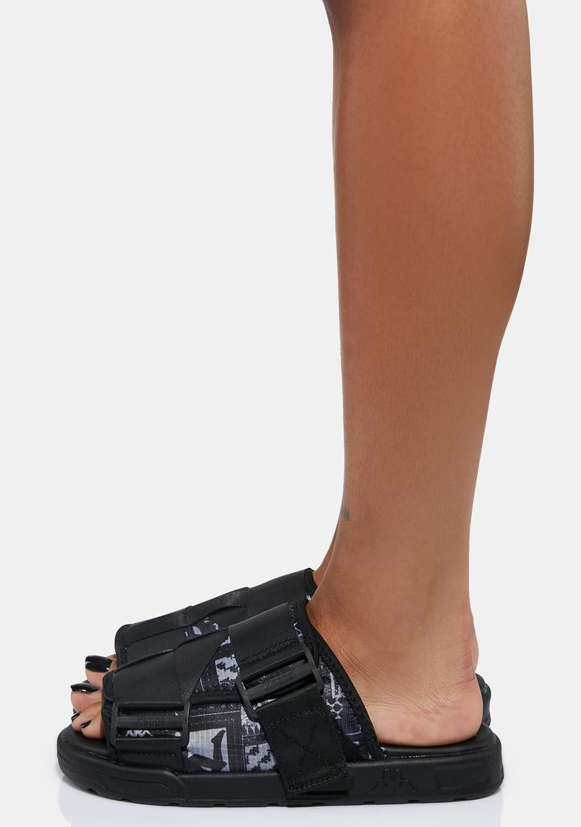 Kappa Authentic Nuuk 1 Slide Sandals - Black – Dolls Kill