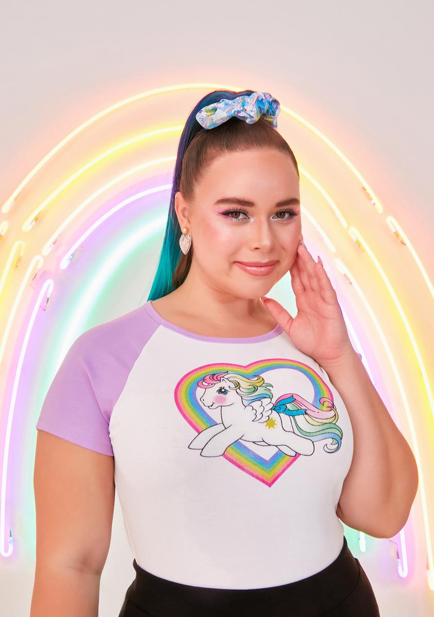 Plus Size Dolls Kill x My Little Pony Starshine Raglan Cropped Tee