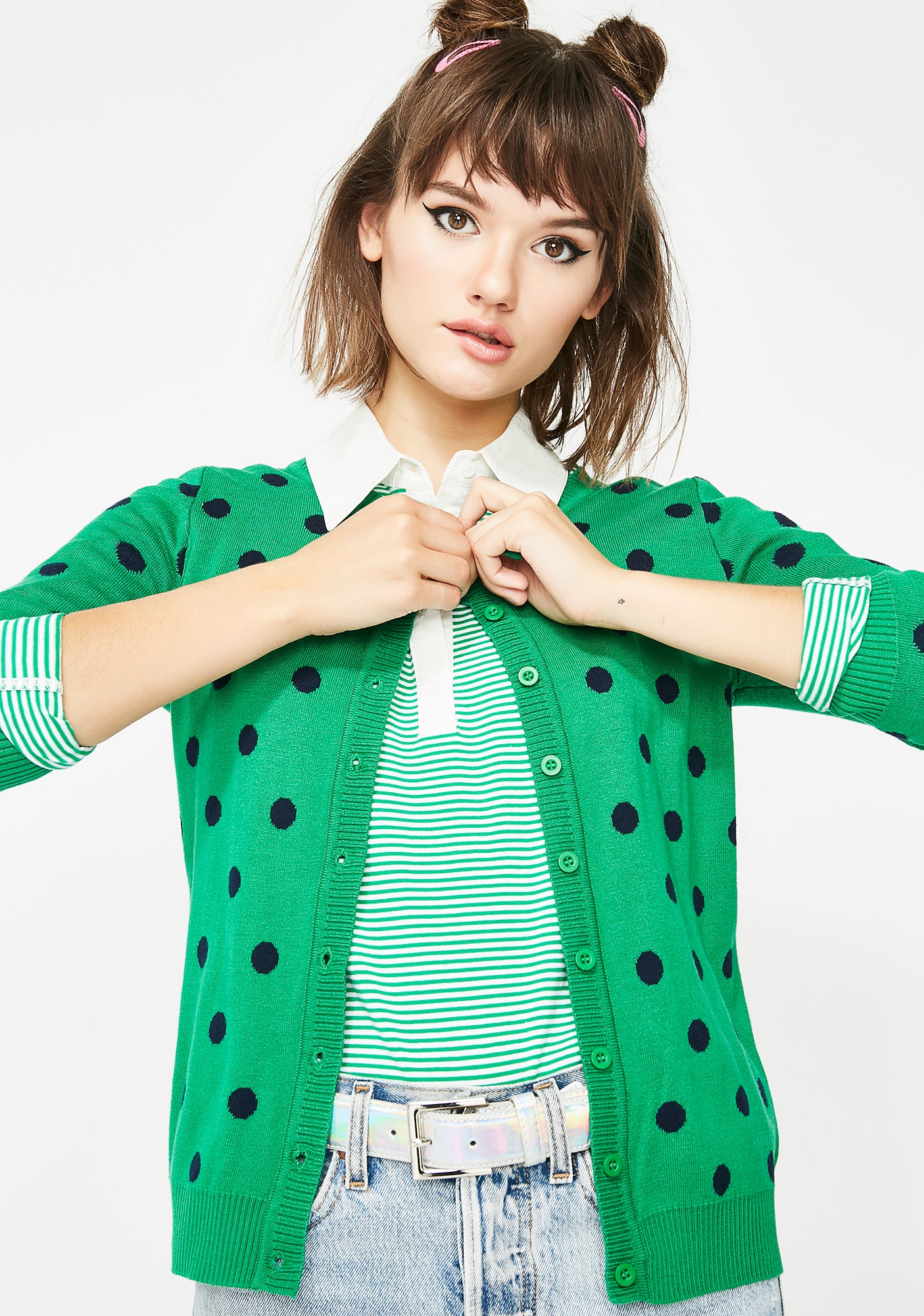 Polka Dot Knit Cardigan – Dolls Kill