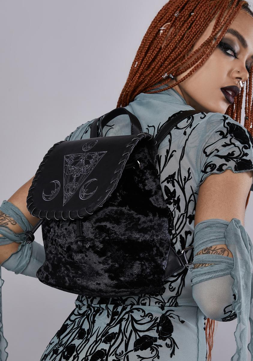 Widow Occult Witch Flap Backpack - Black – Dolls Kill