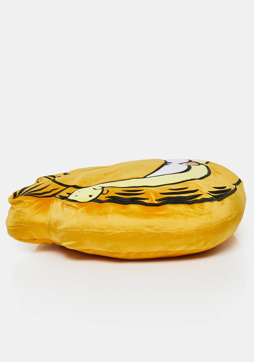 Dolls Kill X Garfield Velour Embroidered Cat Pillow - Orange