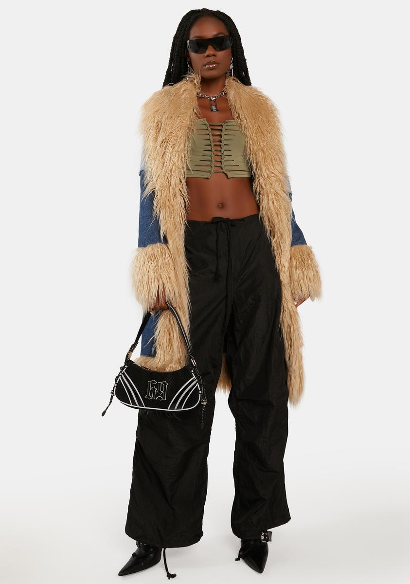 Slashed Cut Out Tank Crop Top - Olive – Dolls Kill