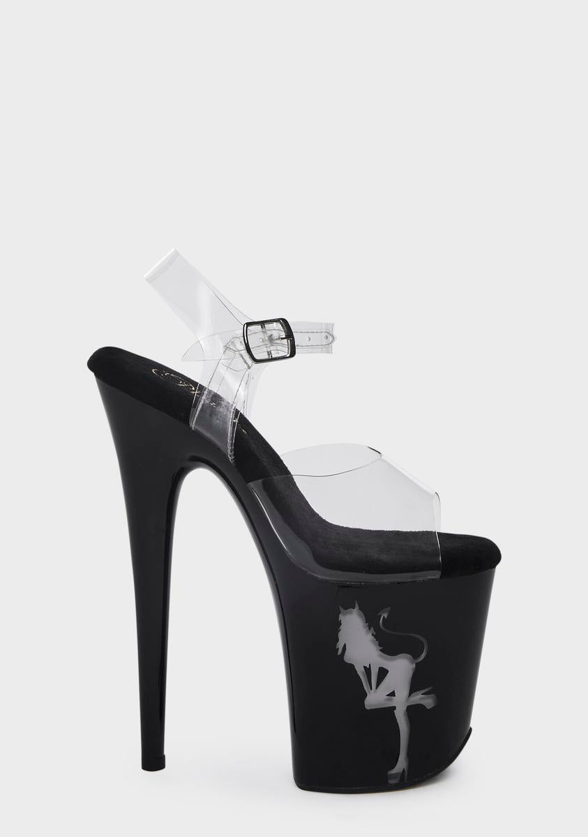 Pleaser LED Devil Girl Silhouette Light Up Platform Stiletto Heels ...