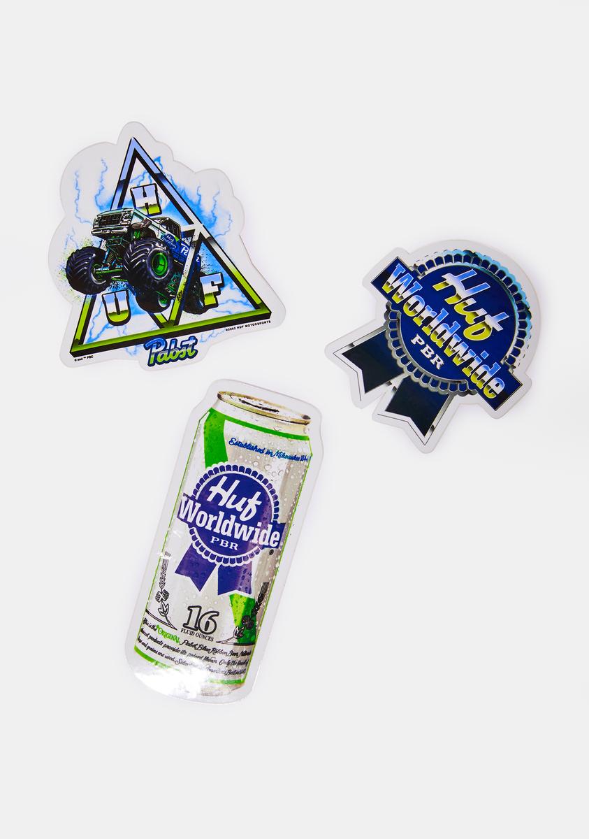 HUF HUF X PBR Sticker Pack – Dolls Kill