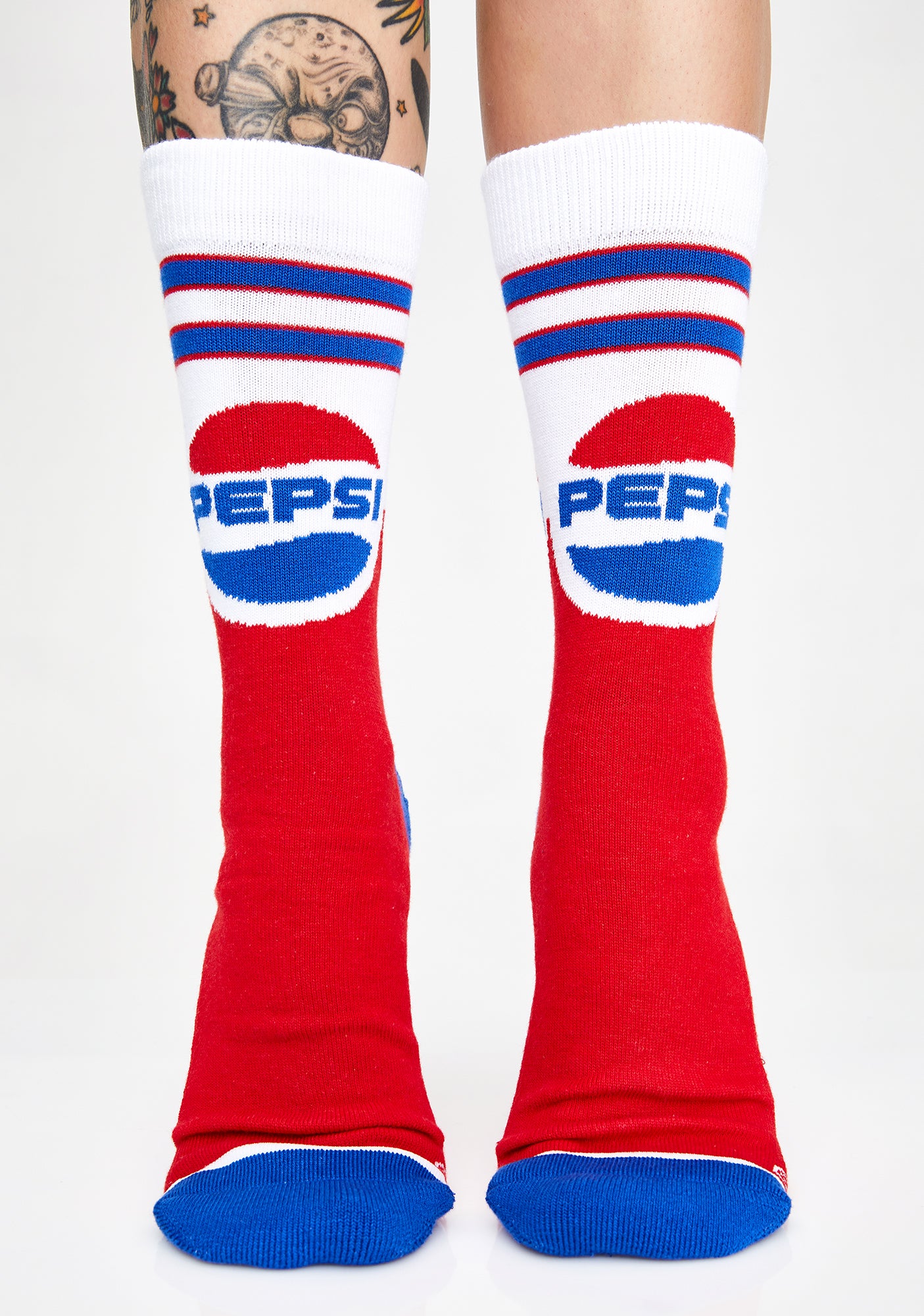 Pepsi Socks Graphic Crew Red – Dolls Kill