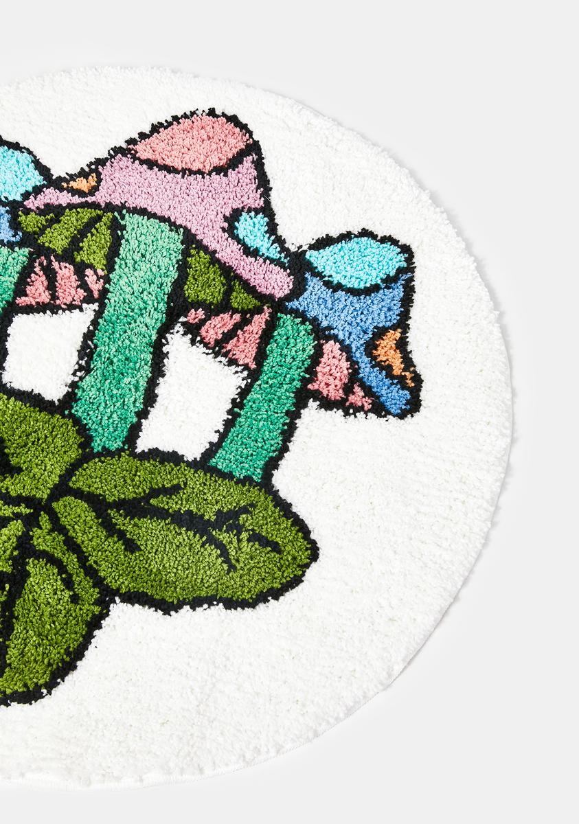 Dolls Home Mushroom Circular Rug - White – Dolls Kill