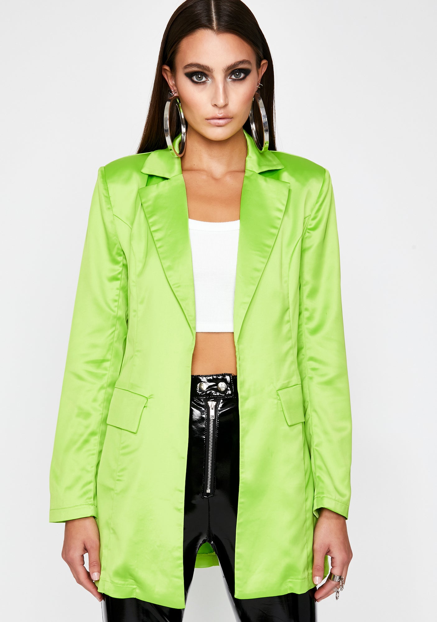 Power Hour Satin Blazer – Dolls Kill