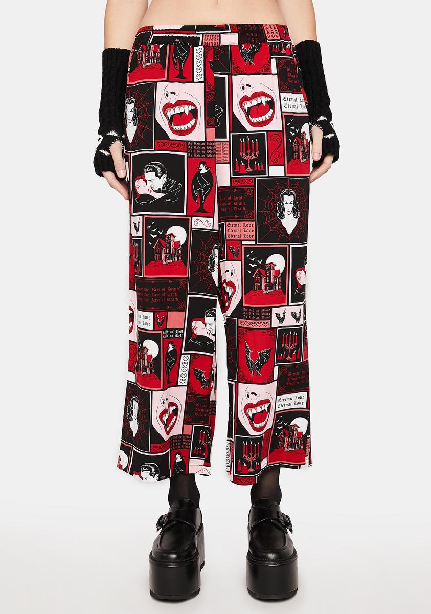 Black Friday Vampire Comic Print Pants - Multi – Dolls Kill