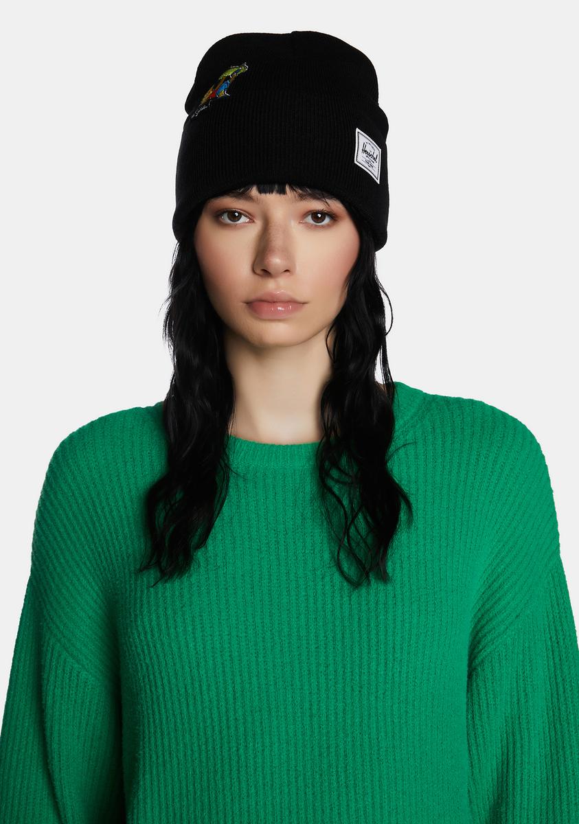 Herschel Bart Simpson Ribbed Beanie - Black – Dolls Kill