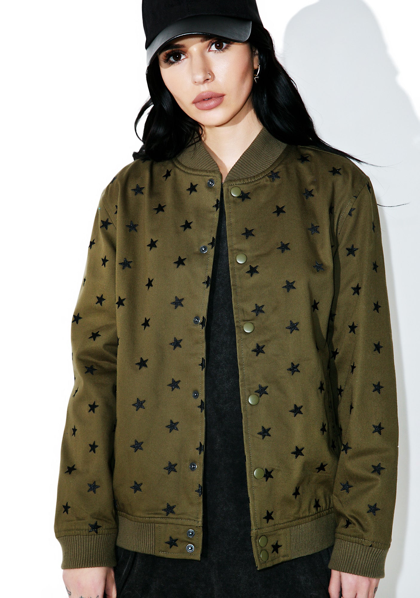 Star Embroidered Varsity Jacket – Dolls Kill