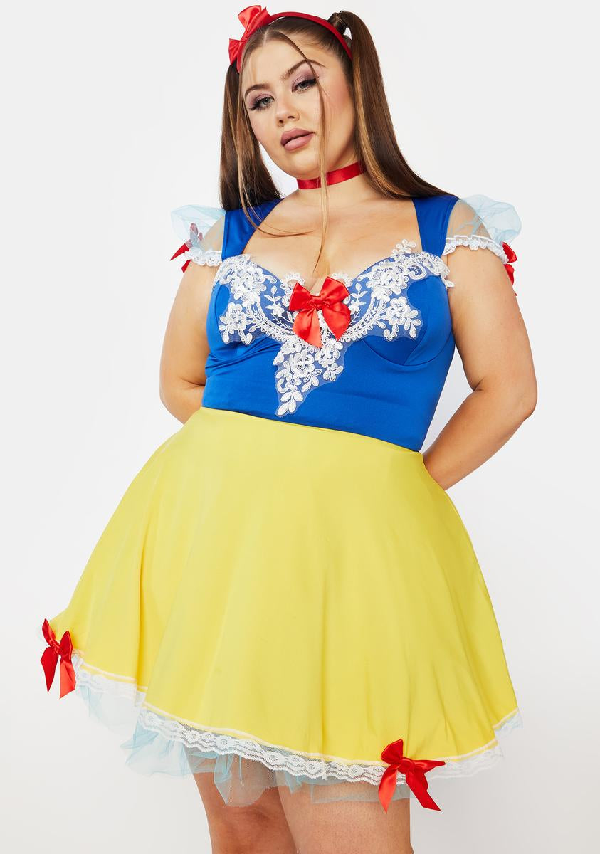 Plus Size Halloween Sweet Princess Costume Set - Yellow/Blue/Red ...