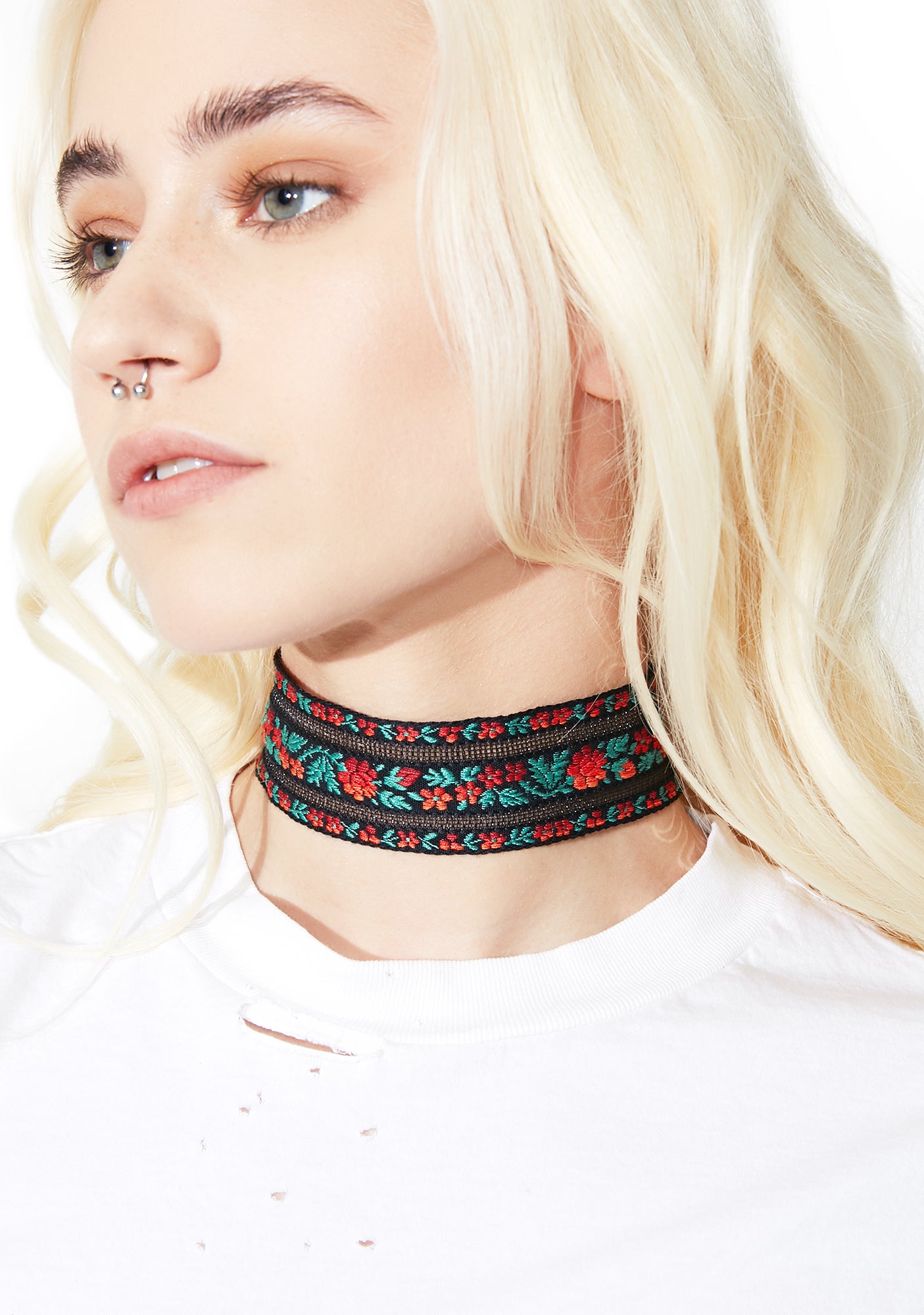 Rose Mesh Choker – Dolls Kill
