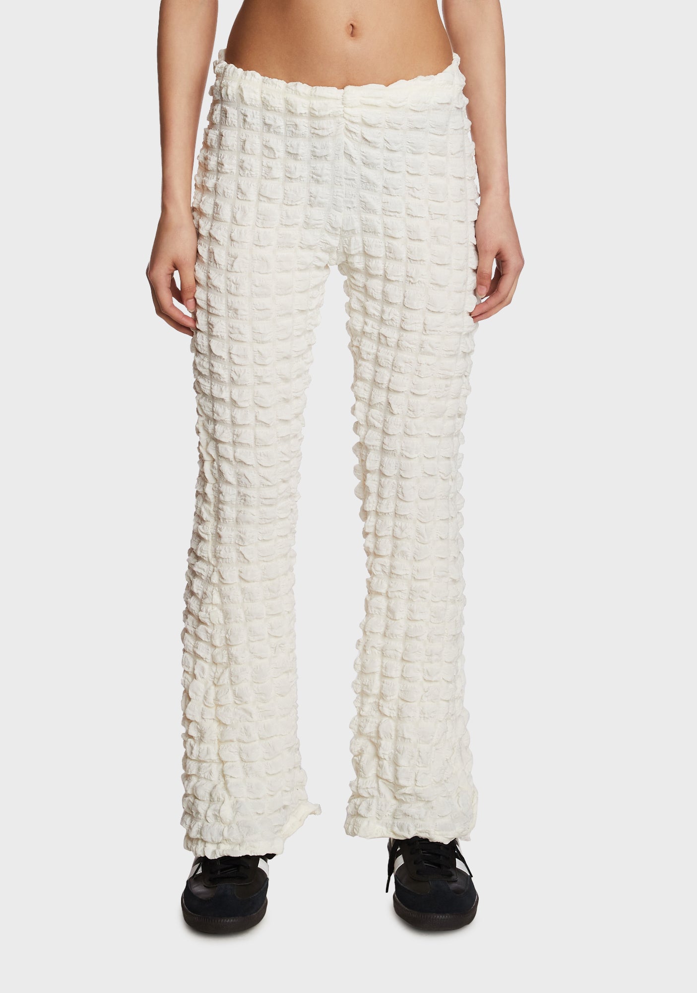 Textured Knit Bubble Pants - White – Dolls Kill