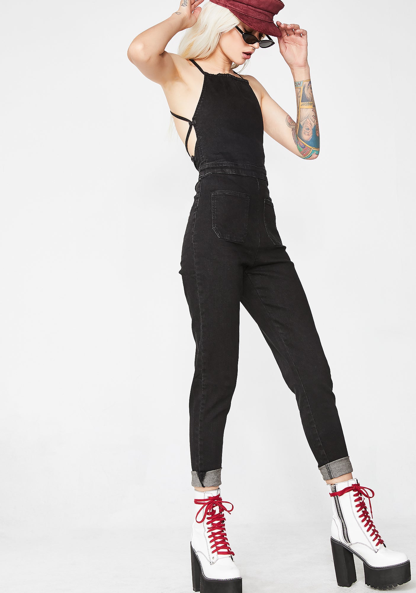 Honor Roll Denim Jumpsuit – Dolls Kill